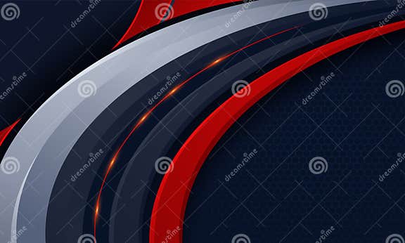 Abstract Tech Red and Blue Concept Design Stock Vector - Illustration ...