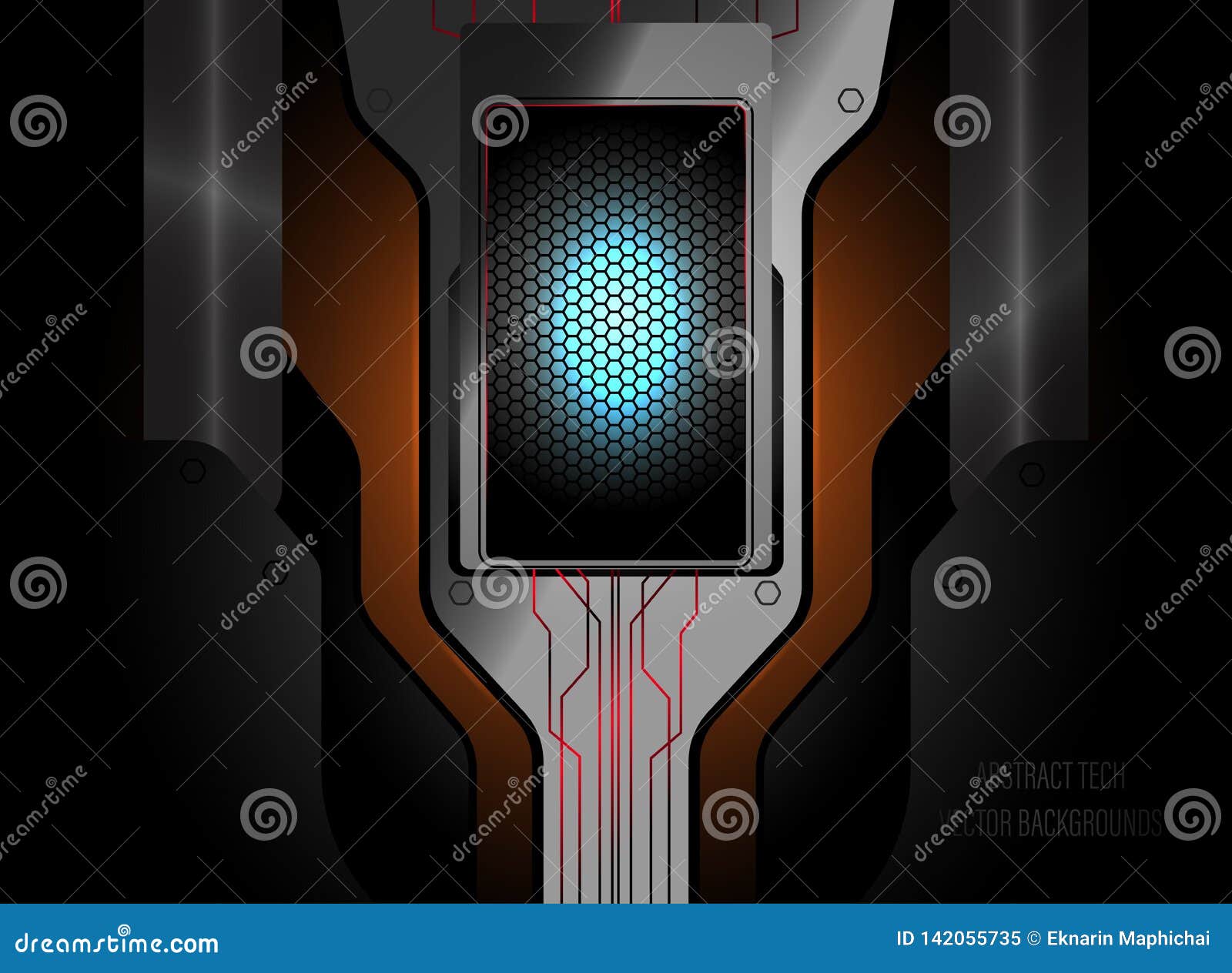 Abstract Tech Scene Design Vector Stock Vector - Illustration of ...