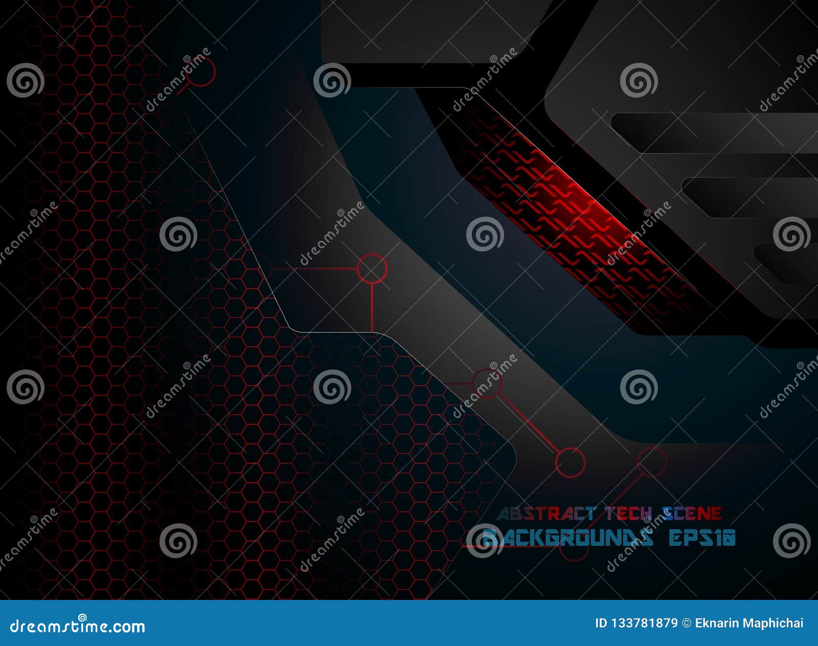Abstract Tech Scene Vector Design Stock Vector - Illustration of ...