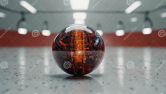 Abstract Tech Sphere: a Smooth, Glossy Sphere with Subtle Embedded ...
