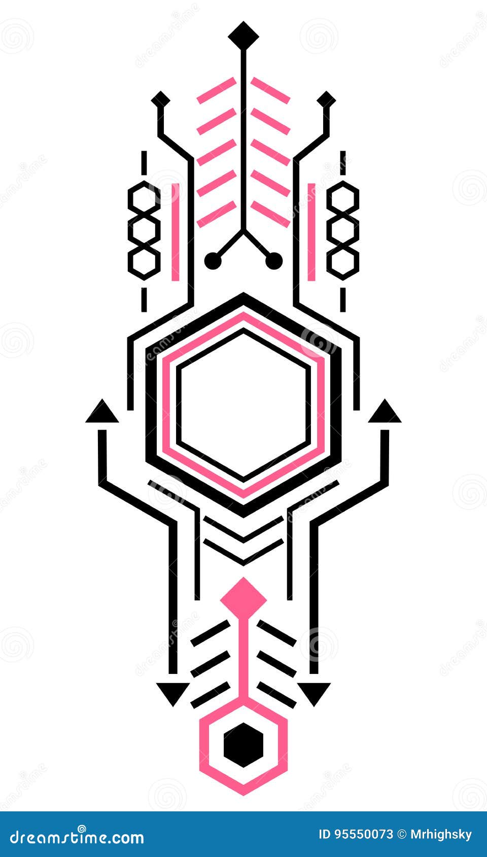 Abstract Tech Style Geometric Design Stock Vector - Illustration of ...