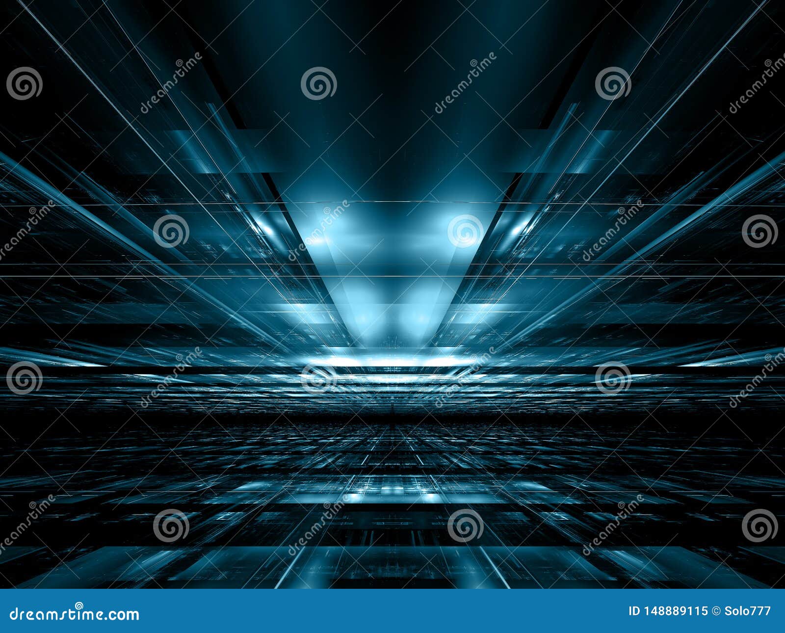 Abstract Tech Style Perspective Background - Digitally Generated Image ...