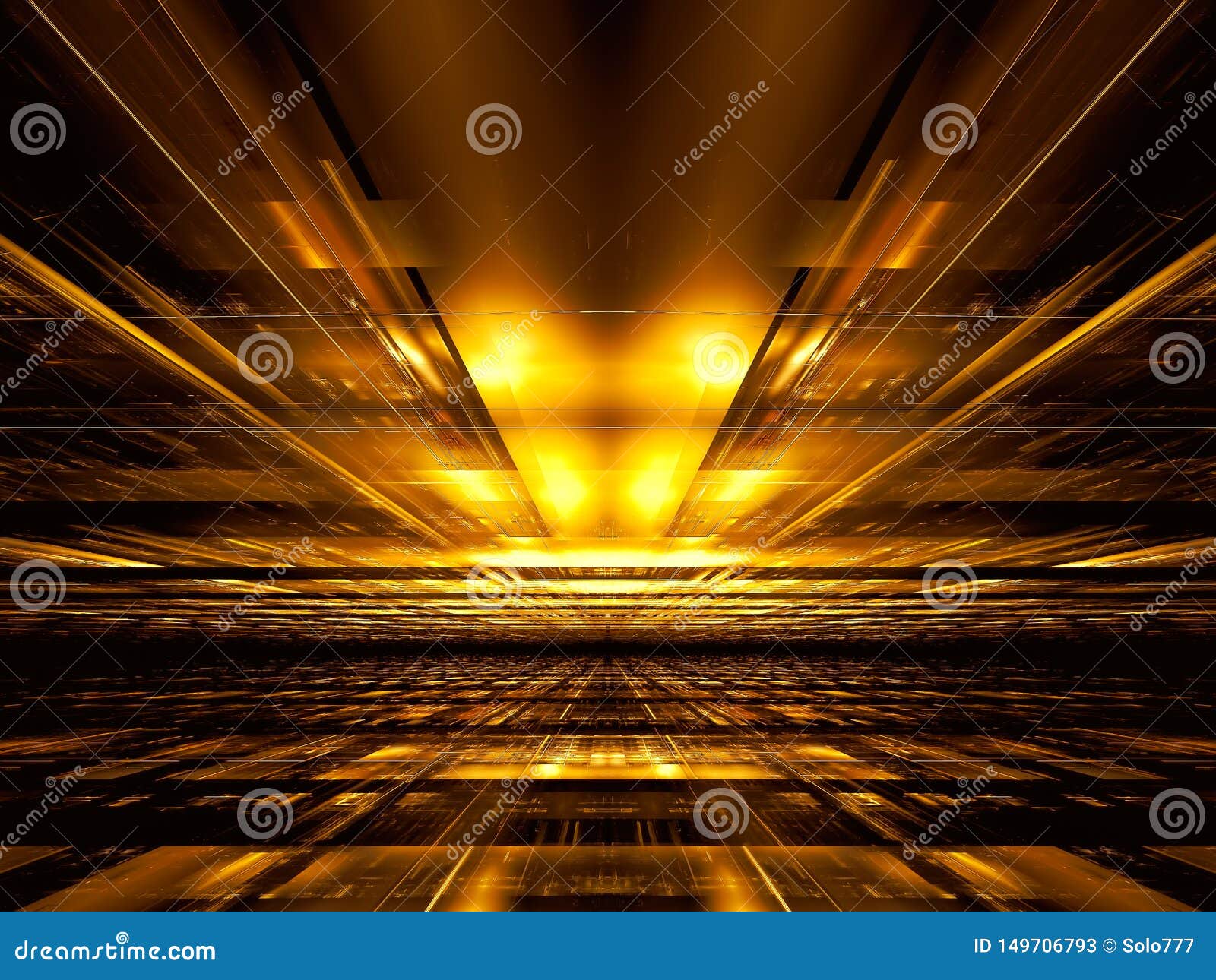 Abstract Tech Style Perspective Background - Digitally Generated Image ...