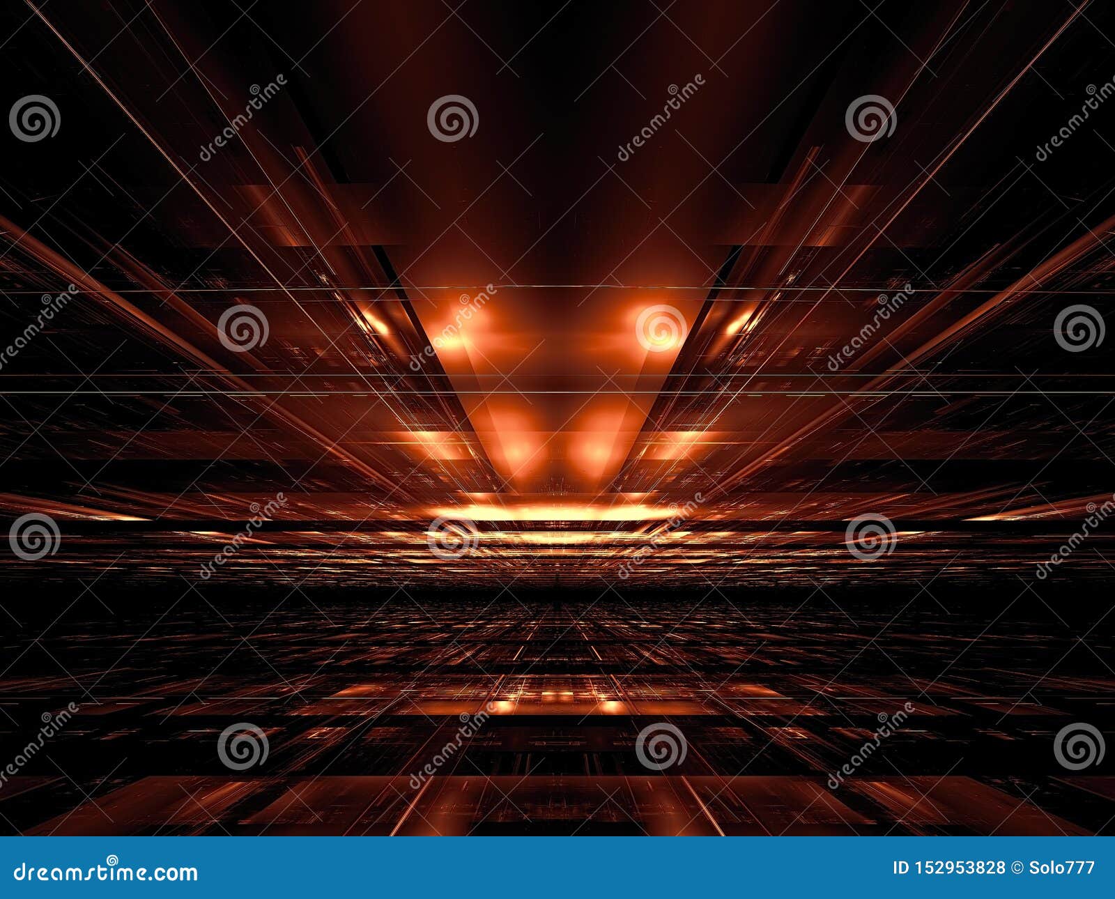 Abstract Tech Style Perspective Background - Digitally Generated Image ...