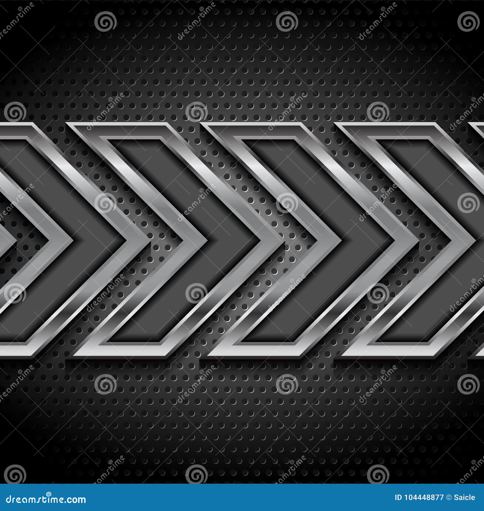 Abstract Tech Vector Metallic Arrows Background Stock Vector ...