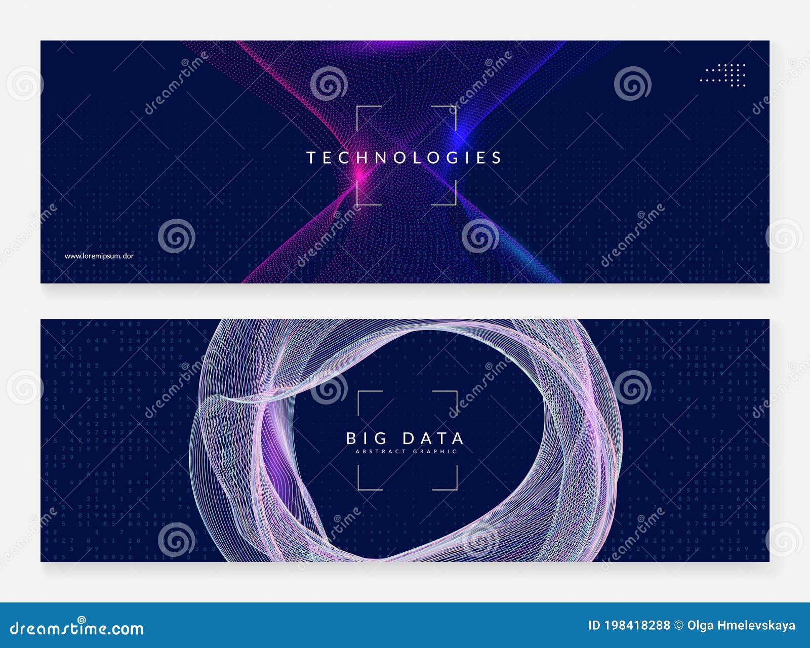 Abstract Tech Visuals. Digital Technology Stock Vector - Illustration ...