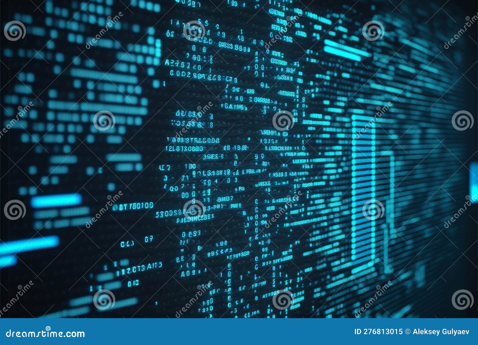 Abstract Technical Background. Floating Numbers HUD Background ...