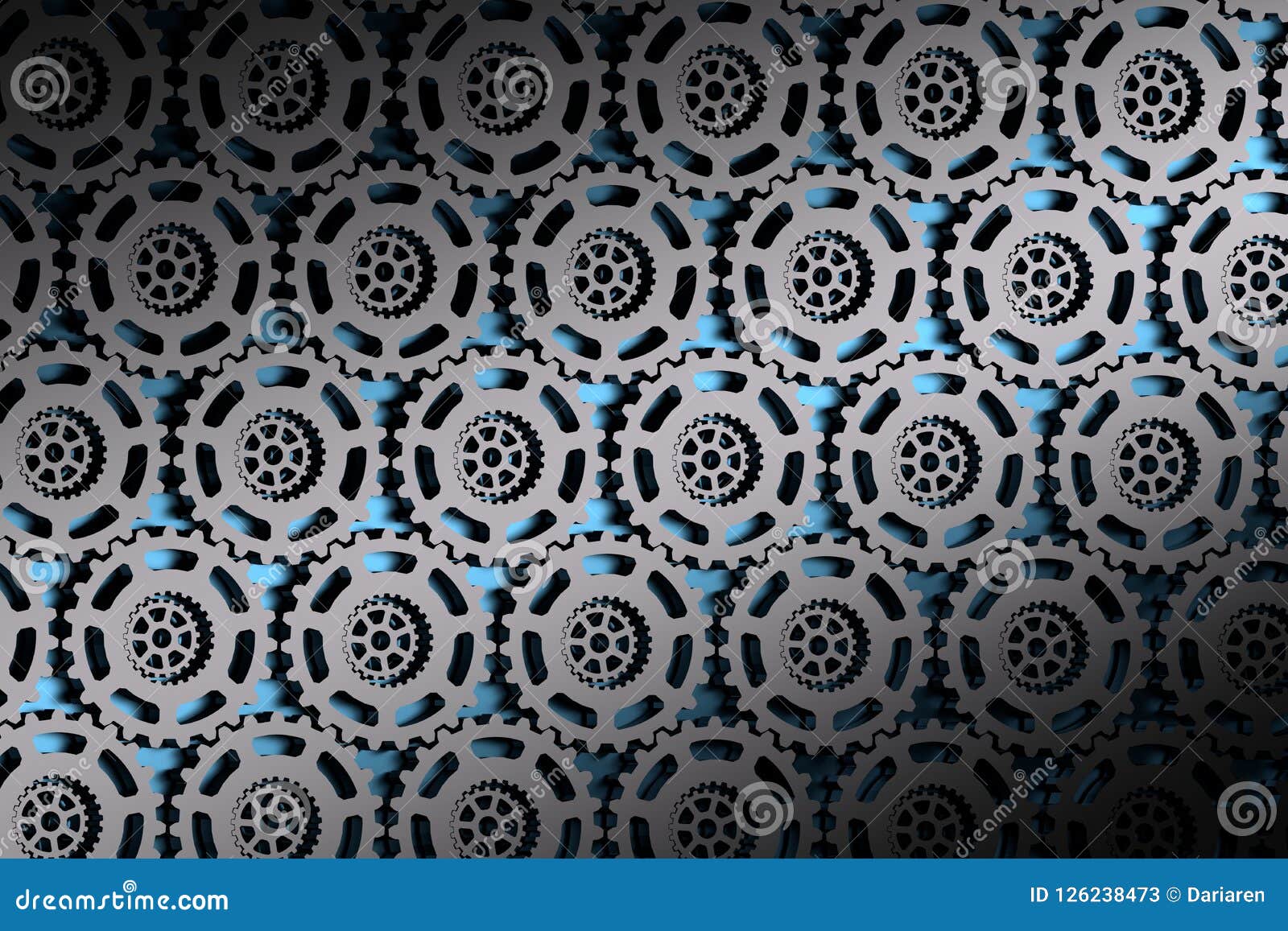 Abstract Technical Background with Repeating Mechanical Gears. Stock ...