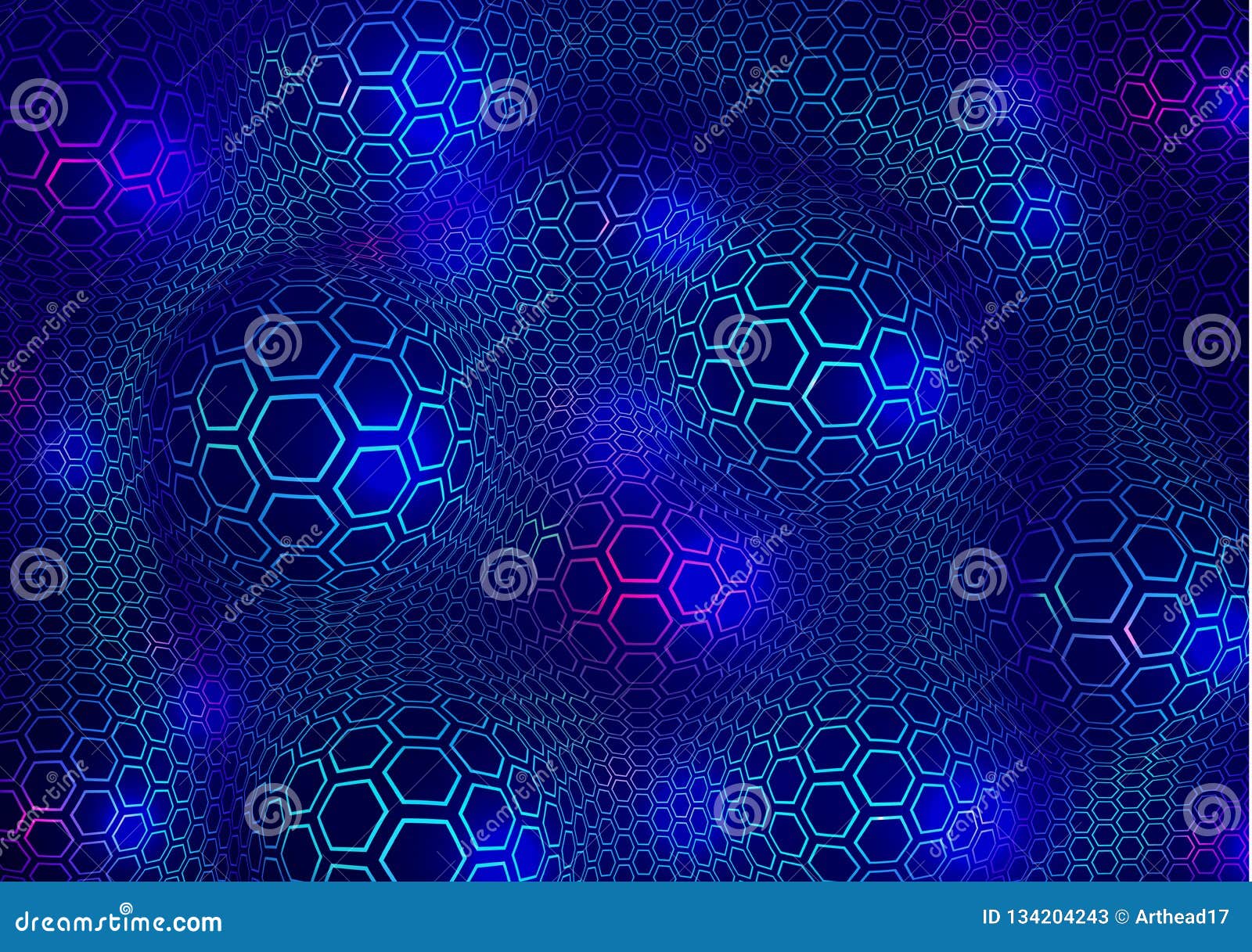 Abstract Technical Background of Spheres and Hexagons Stock Vector ...