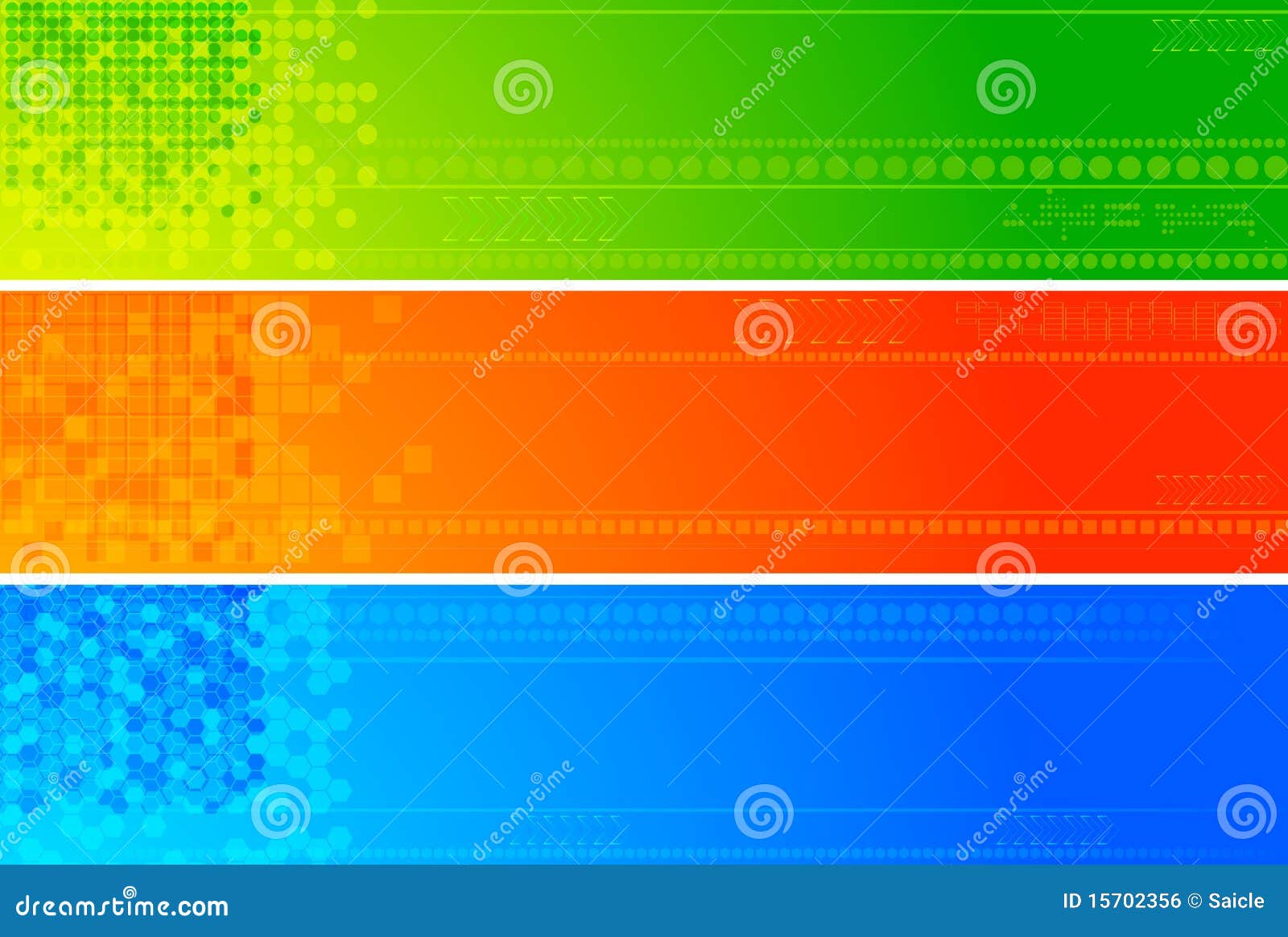 Abstract technical banners stock vector. Illustration of green - 15702356