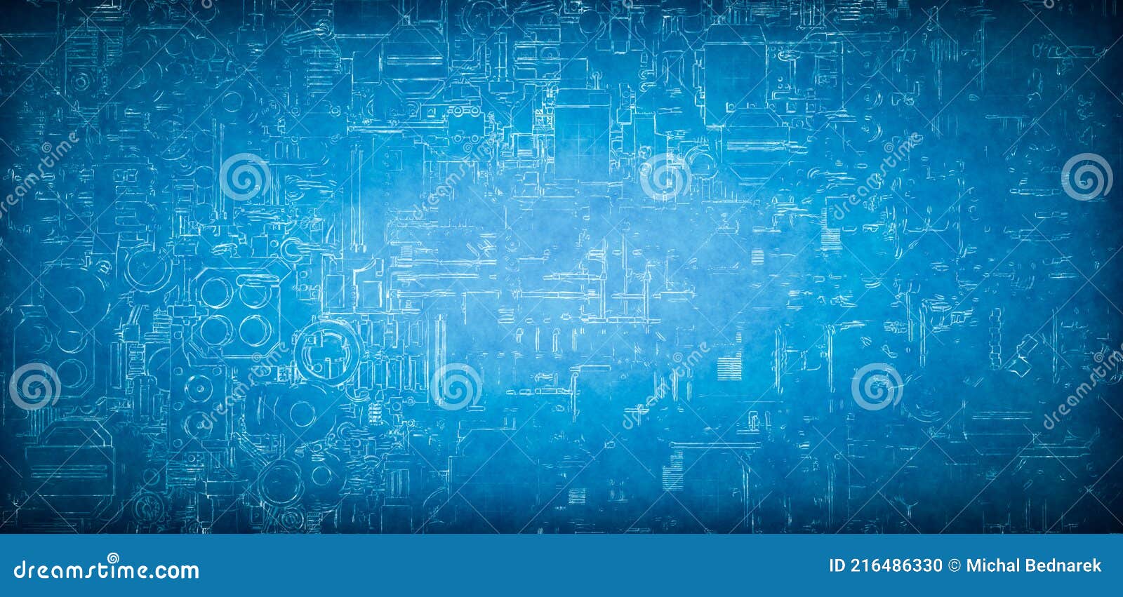 Abstract Technical Blueprint Background Stock Illustration ...
