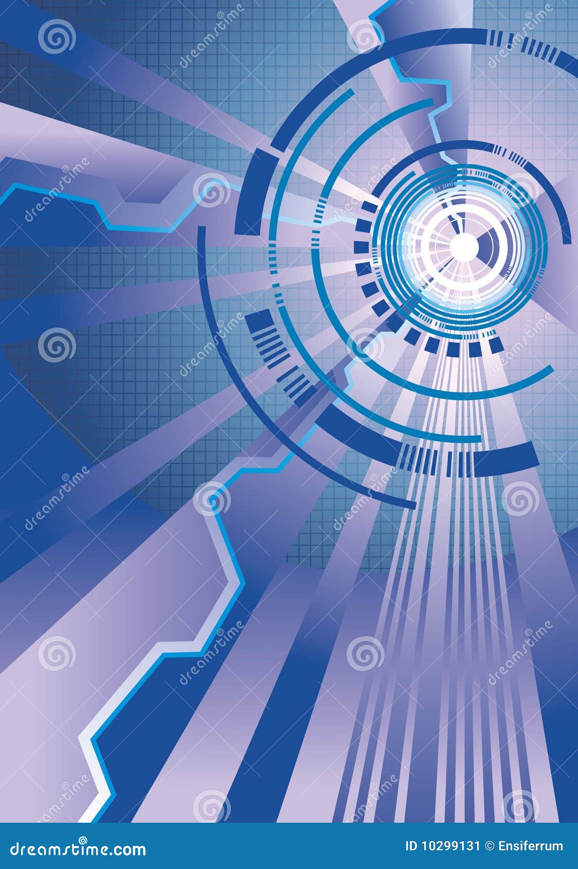 Abstract Techno Background With Monumental Shapes. Vector Illustration ...