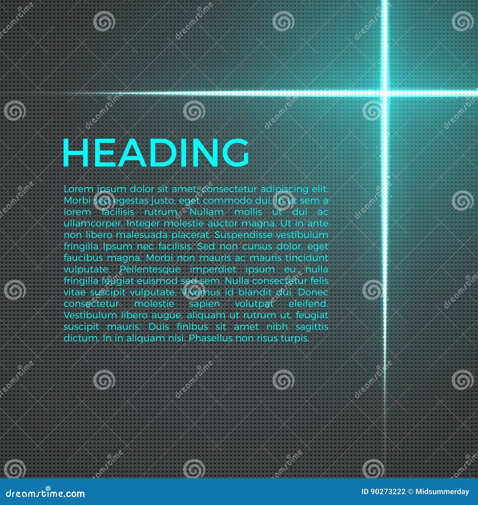 Abstract Techno Background with Bright Lines and Particles. Glowing ...