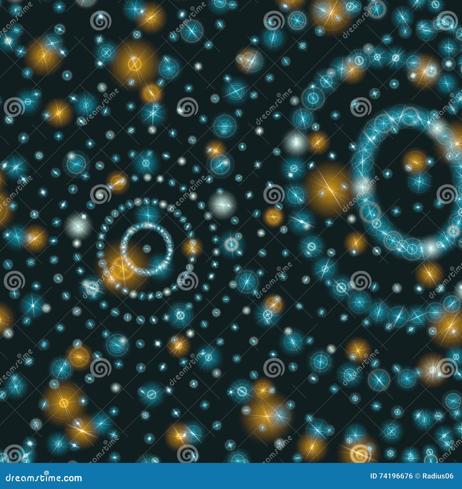 Abstract Techno Background with Circles from Glowing Particles. Stock ...