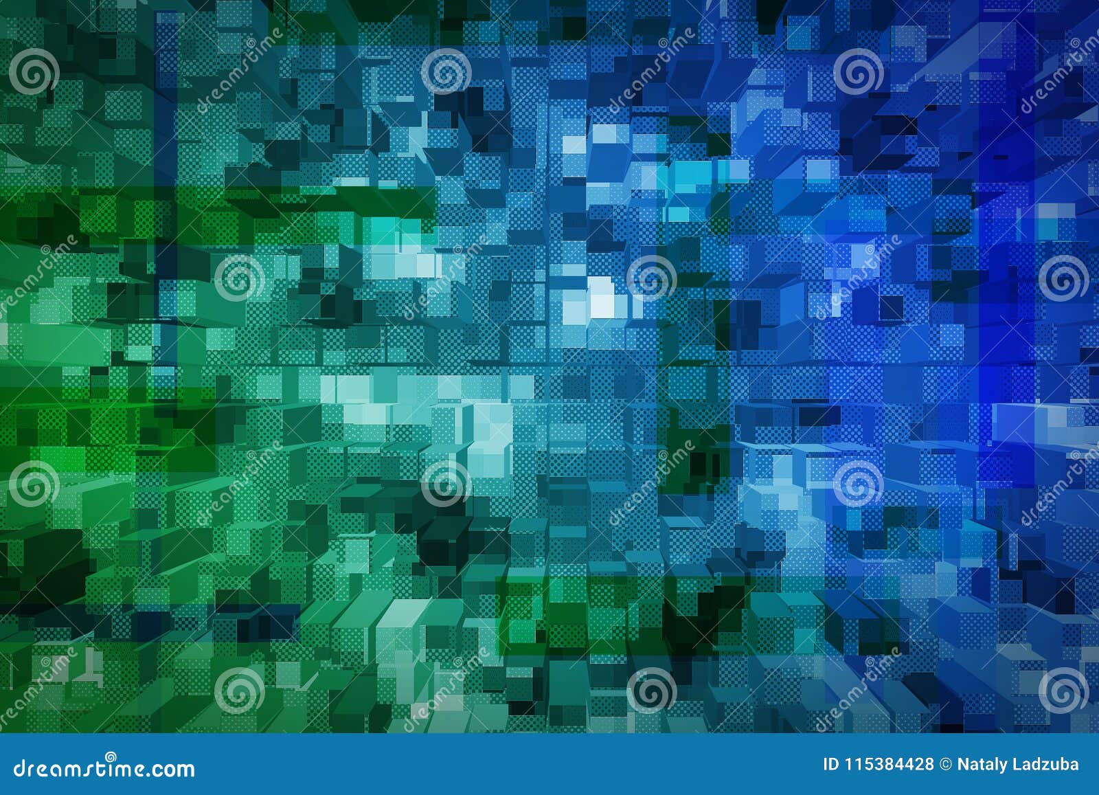 Abstract Techno Background Cubes Squares Stock Illustration ...