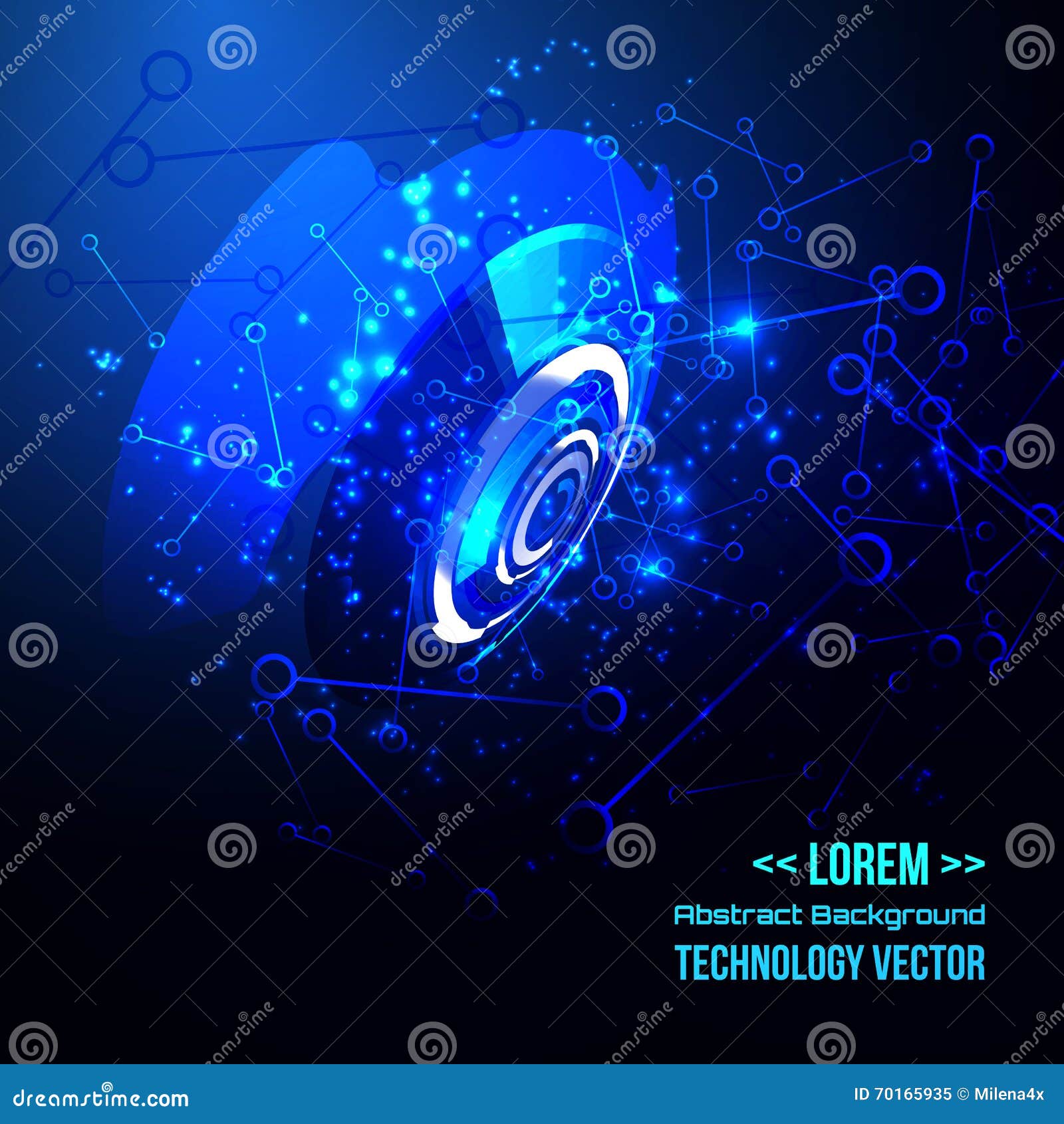 Abstract Techno Background for Futuristic High Tech Design - Vector ...