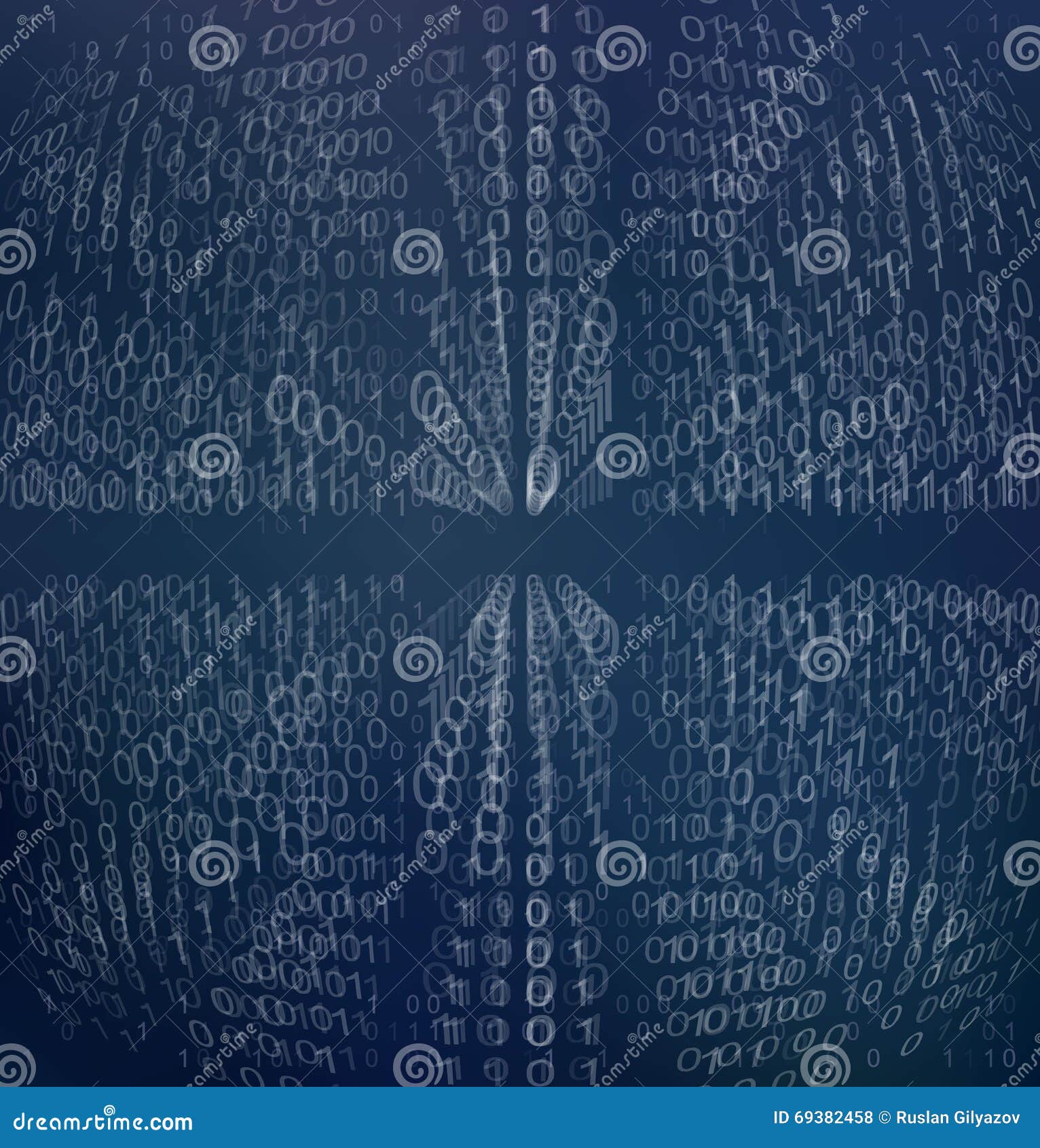 Abstract Techno Background of the Numbers. Stock Vector - Illustration ...