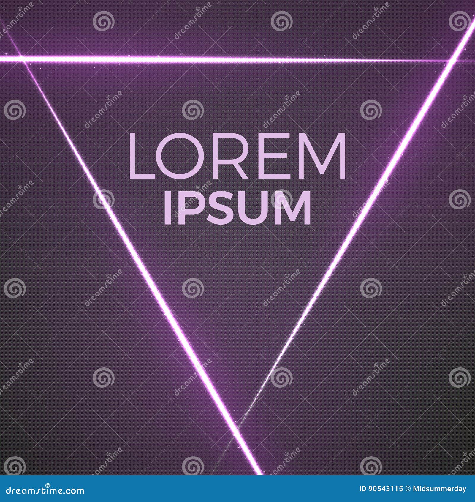 Abstract Techno Background. Purple Laser Beams with Particles. Glowing ...