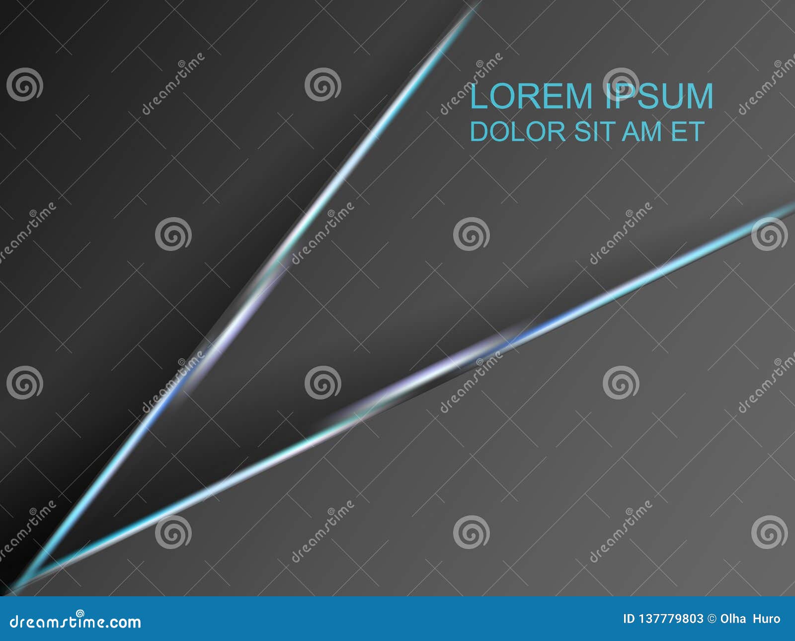 Abstract Techno, Business Background with Big Triangles and Metallic ...