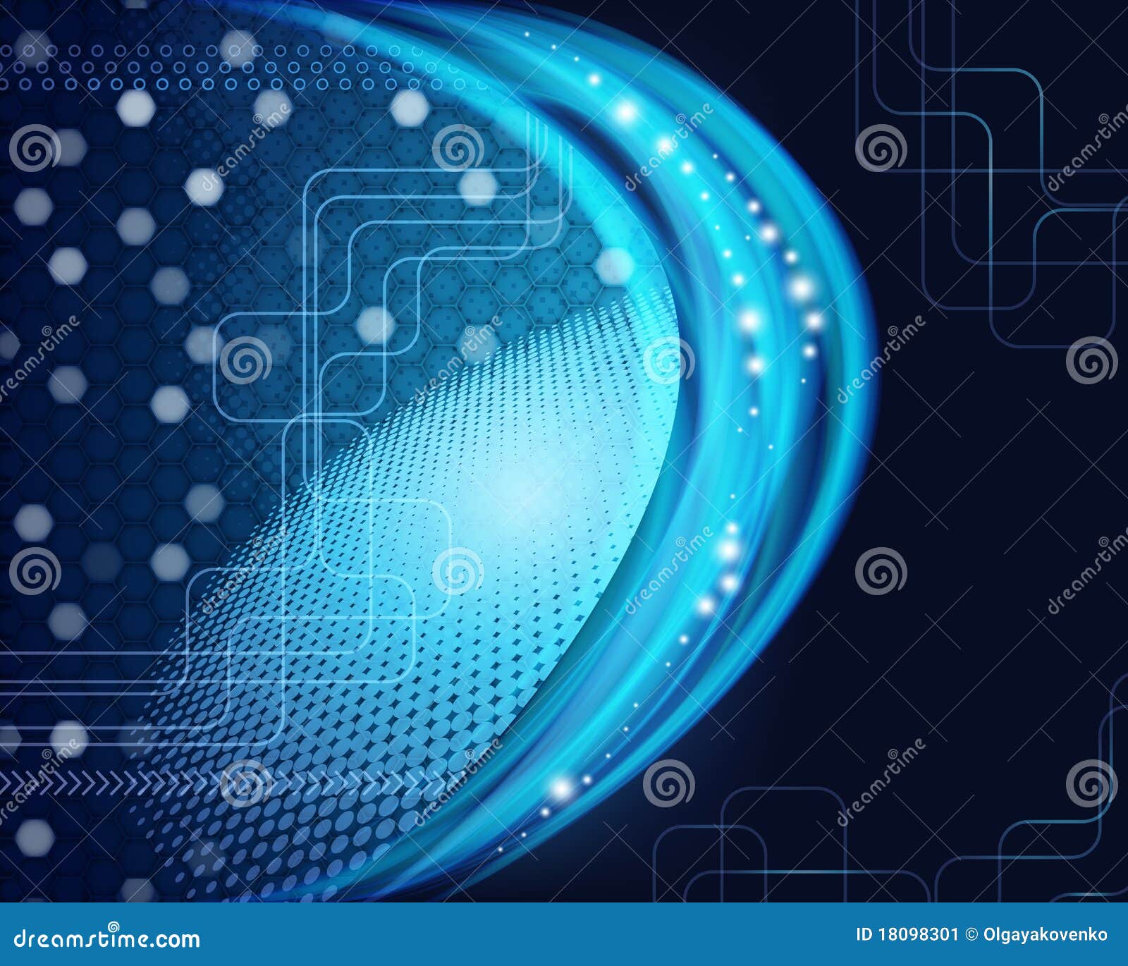 Abstract techno card. stock vector. Illustration of flyer - 18098301