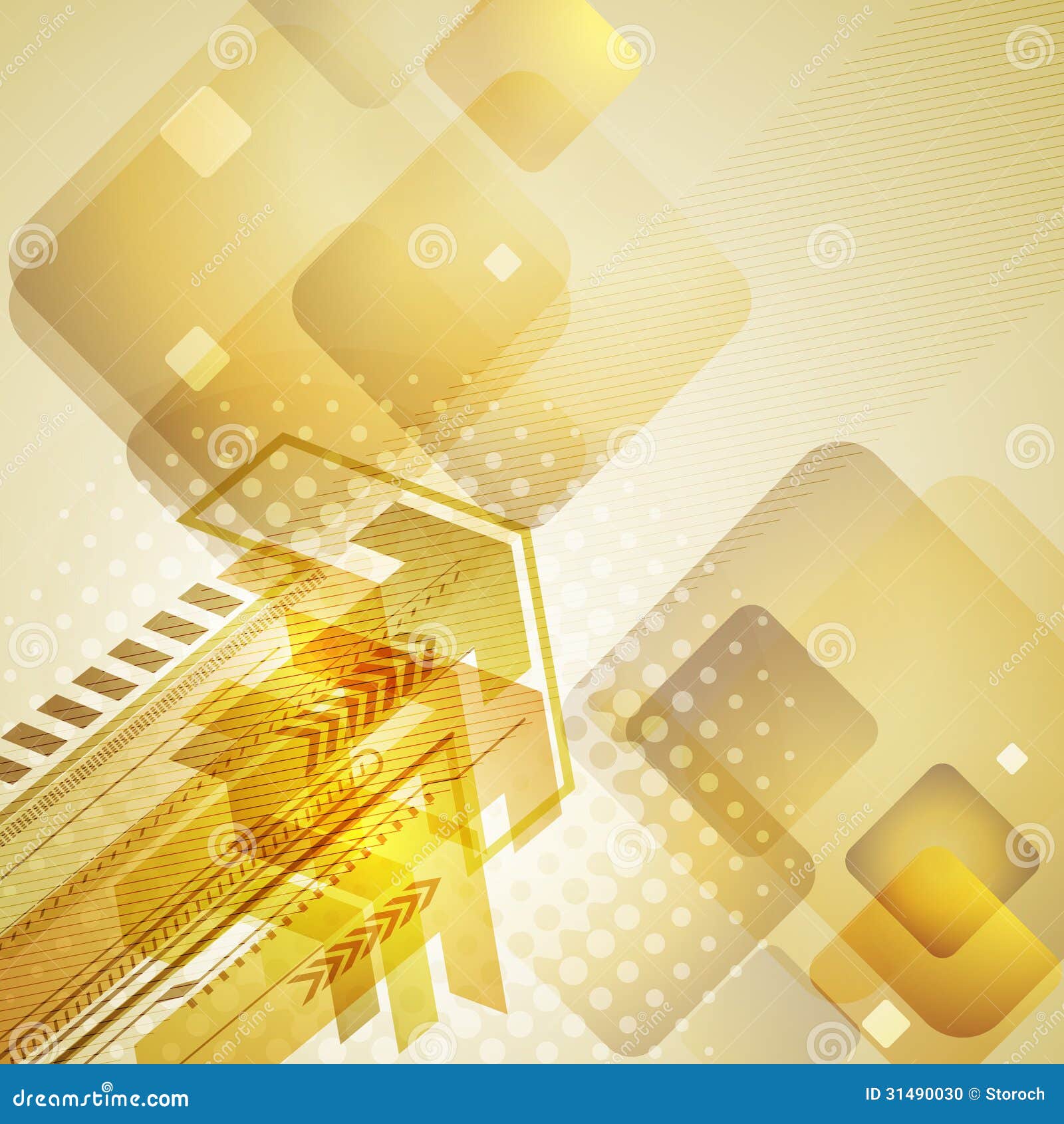 Abstract Techno Design with Arrows. Stock Vector - Illustration of ...