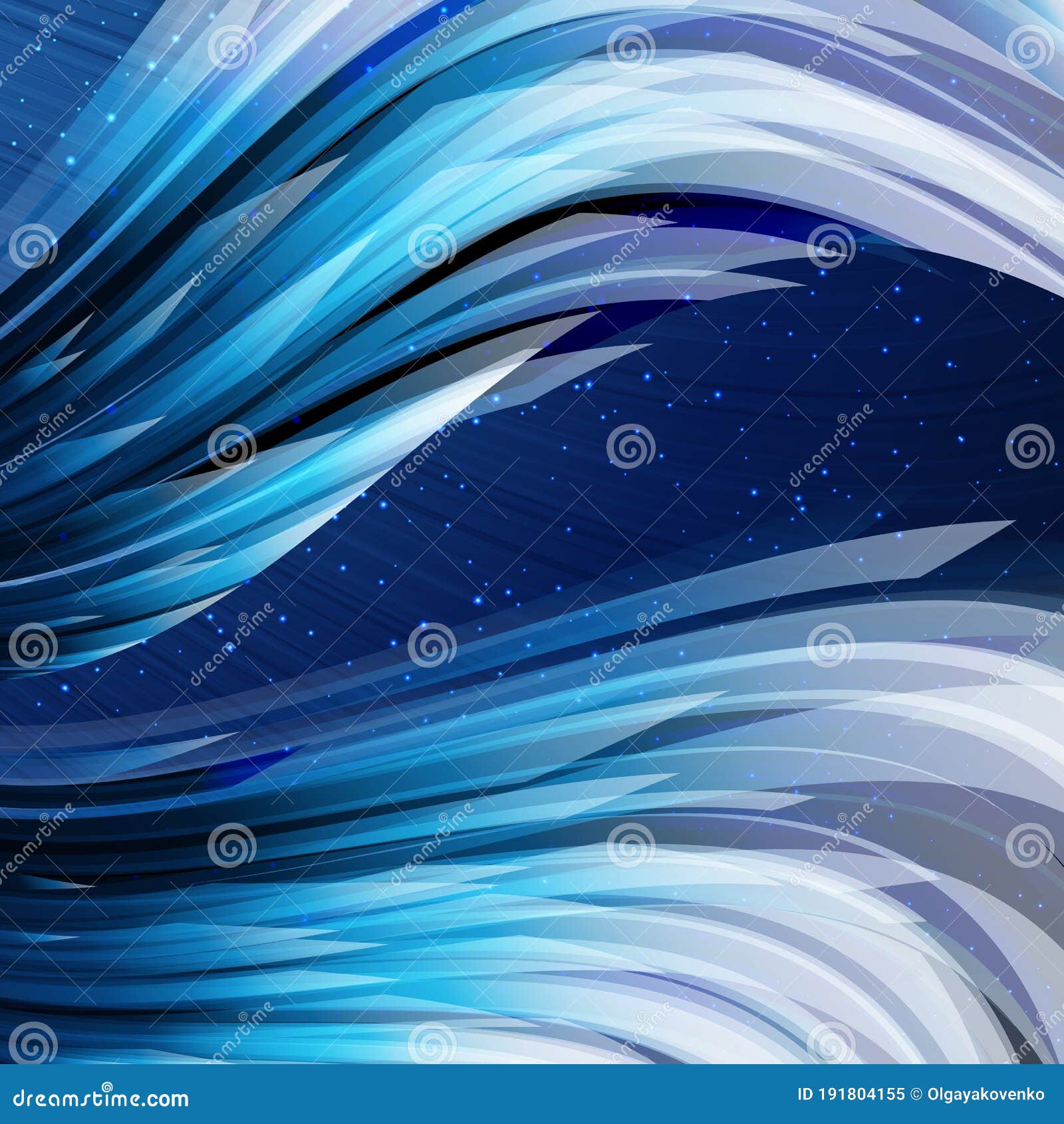 Abstract Techno Design Elements on a Blue Background Stock Vector ...