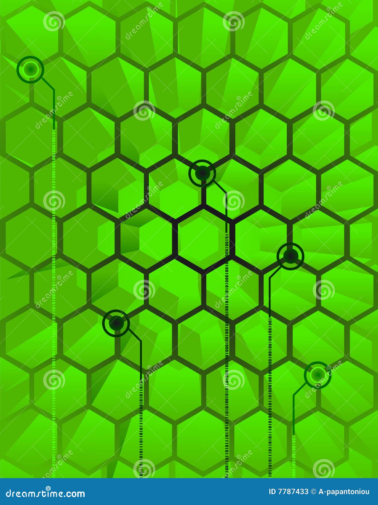 Abstract Techno Green Hive stock illustration. Illustration of fiction ...