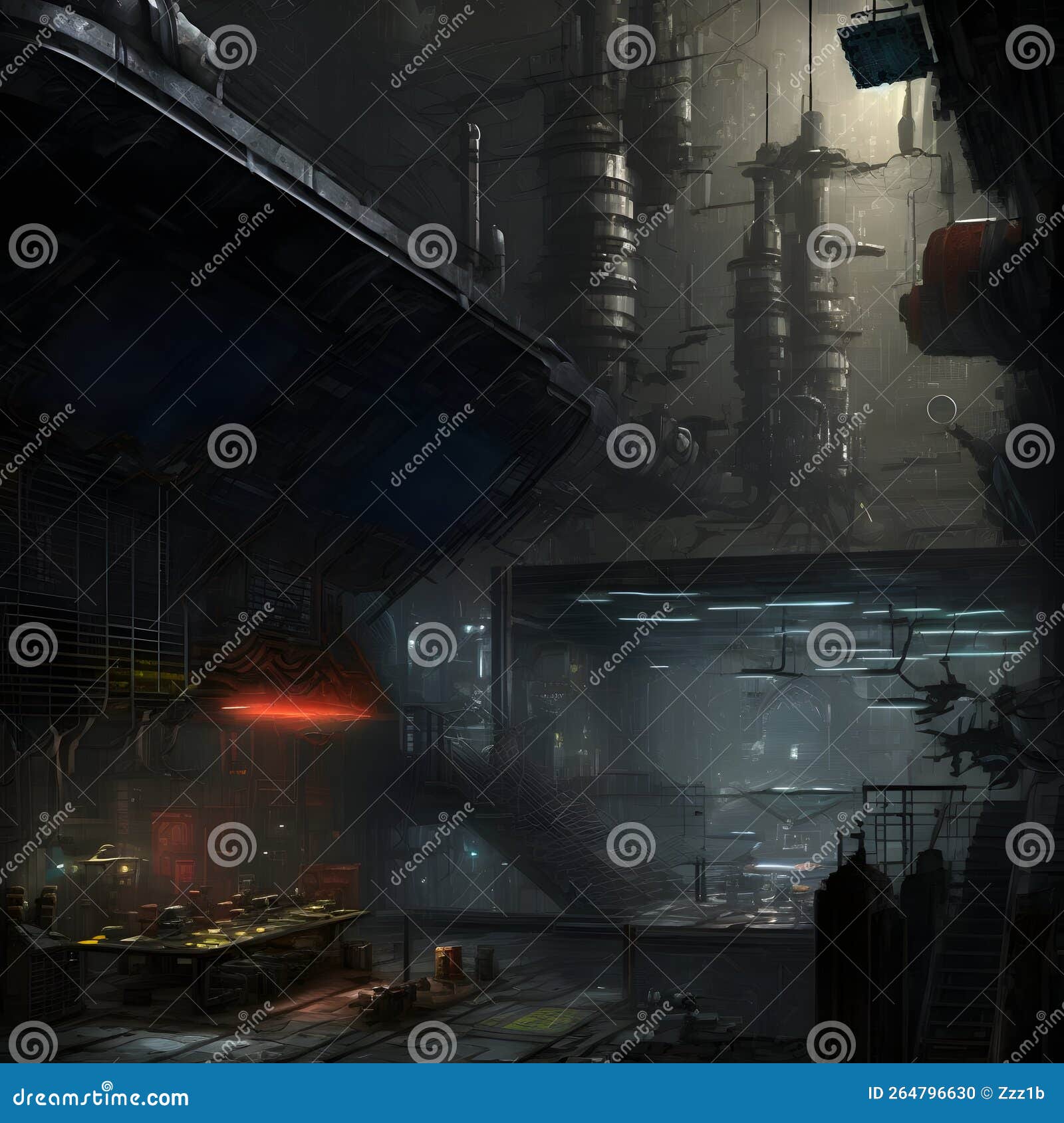 Abstract Techno Noire Background, Neural Network Generated Art Stock ...