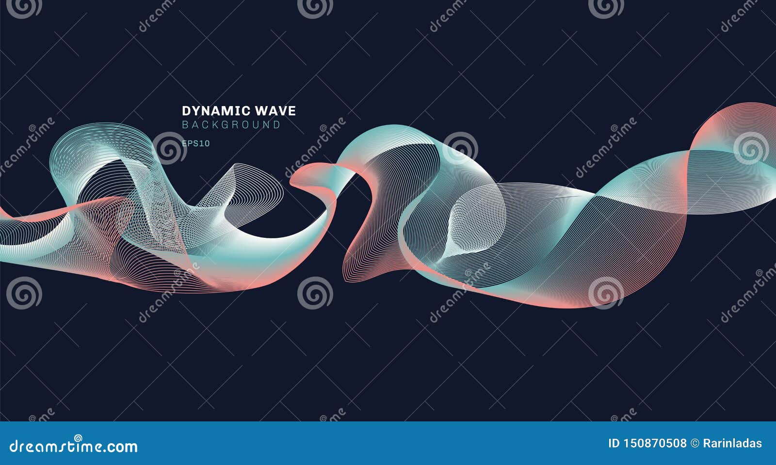 Dynamic Waves Technology Concept. Abstract Data Flow Background With Letters Code. Vector ...