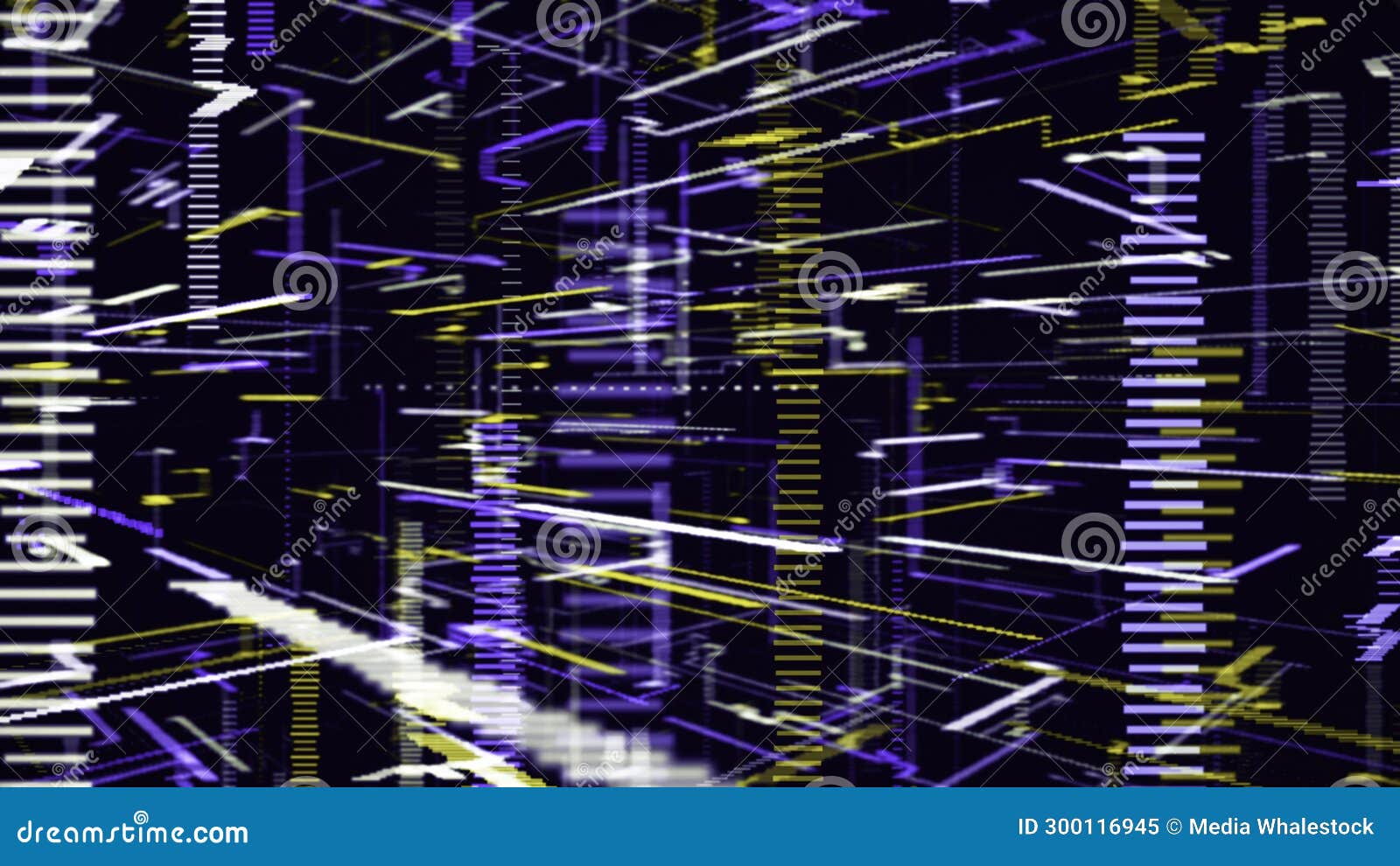 Abstract Technological Animation with Constantly Building Chart ...