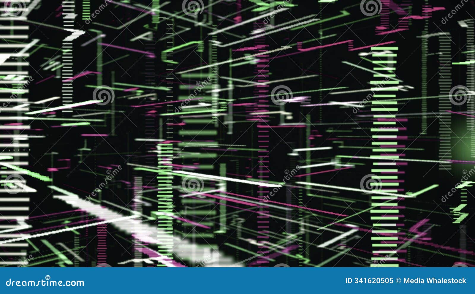 Abstract Technological Animation with Constantly Building Chart ...