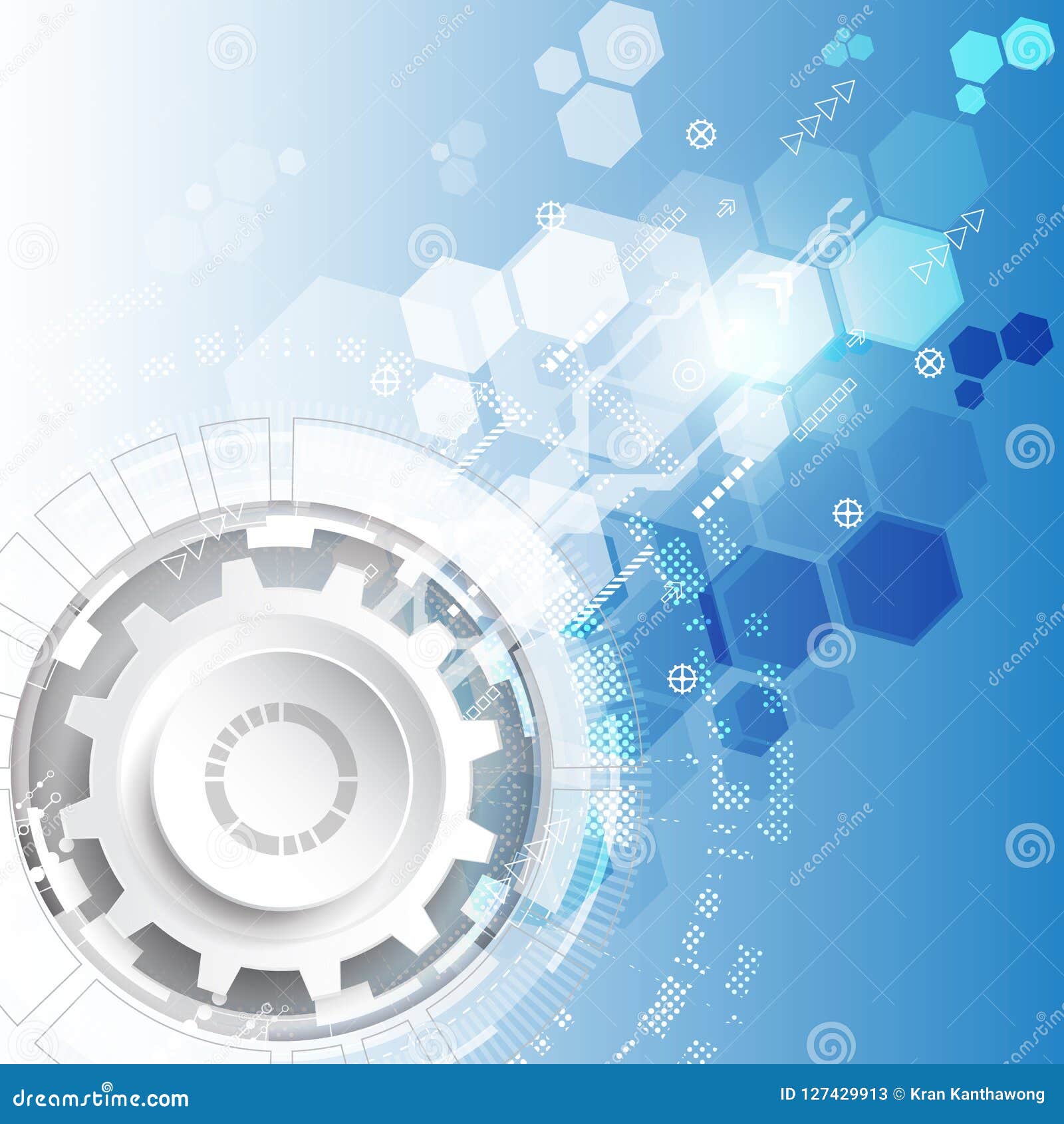 Abstract Technological Background Concept with Various Technology Elements. Illustration Vector ...