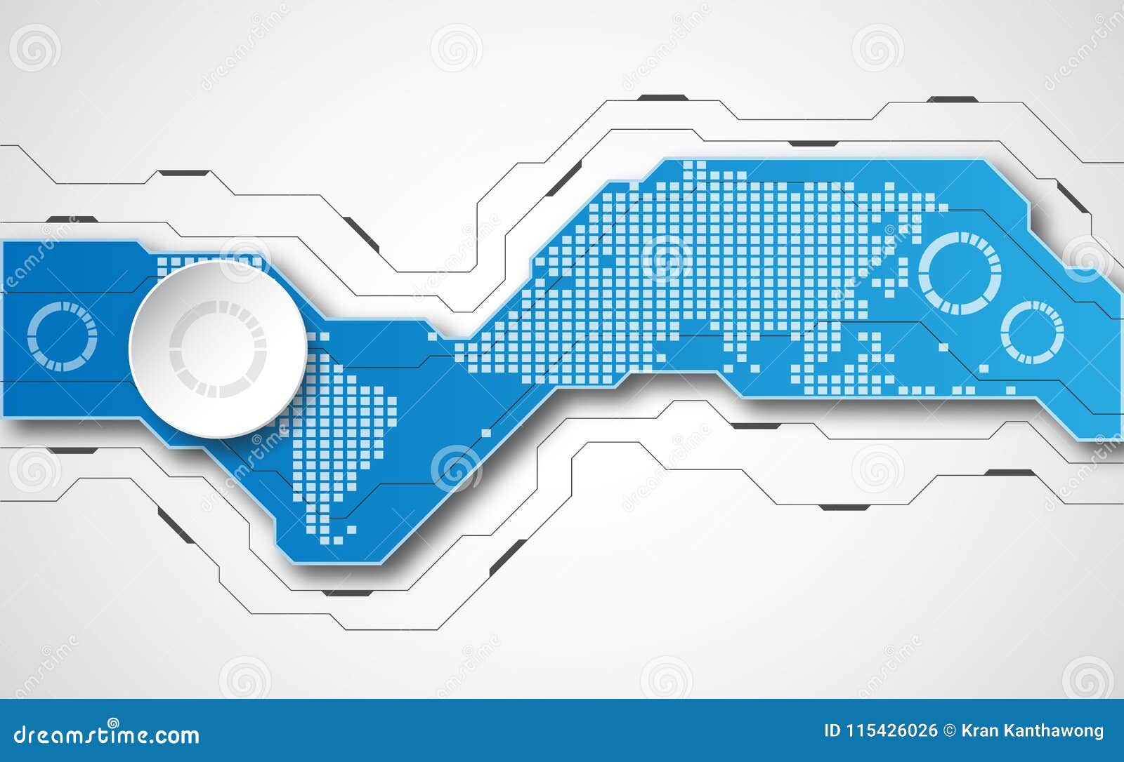Abstract Technological Background Concept with Various Technology ...