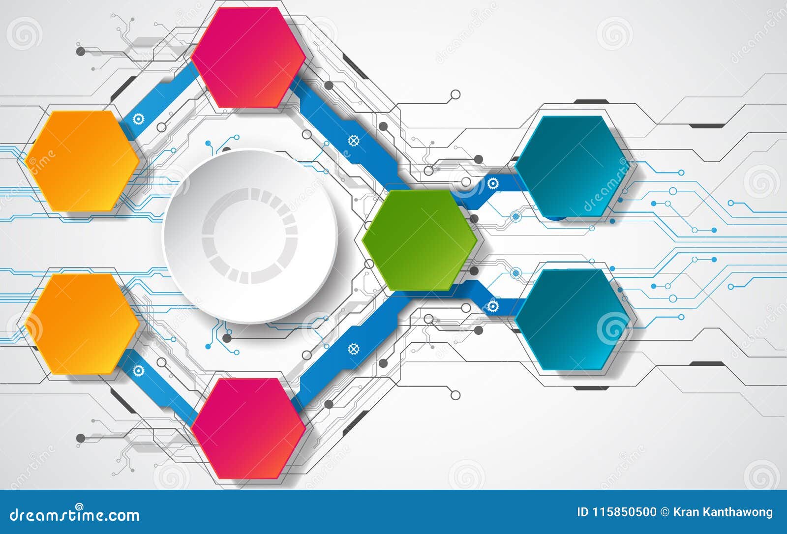 Abstract Technological Background Concept with Various Technology ...