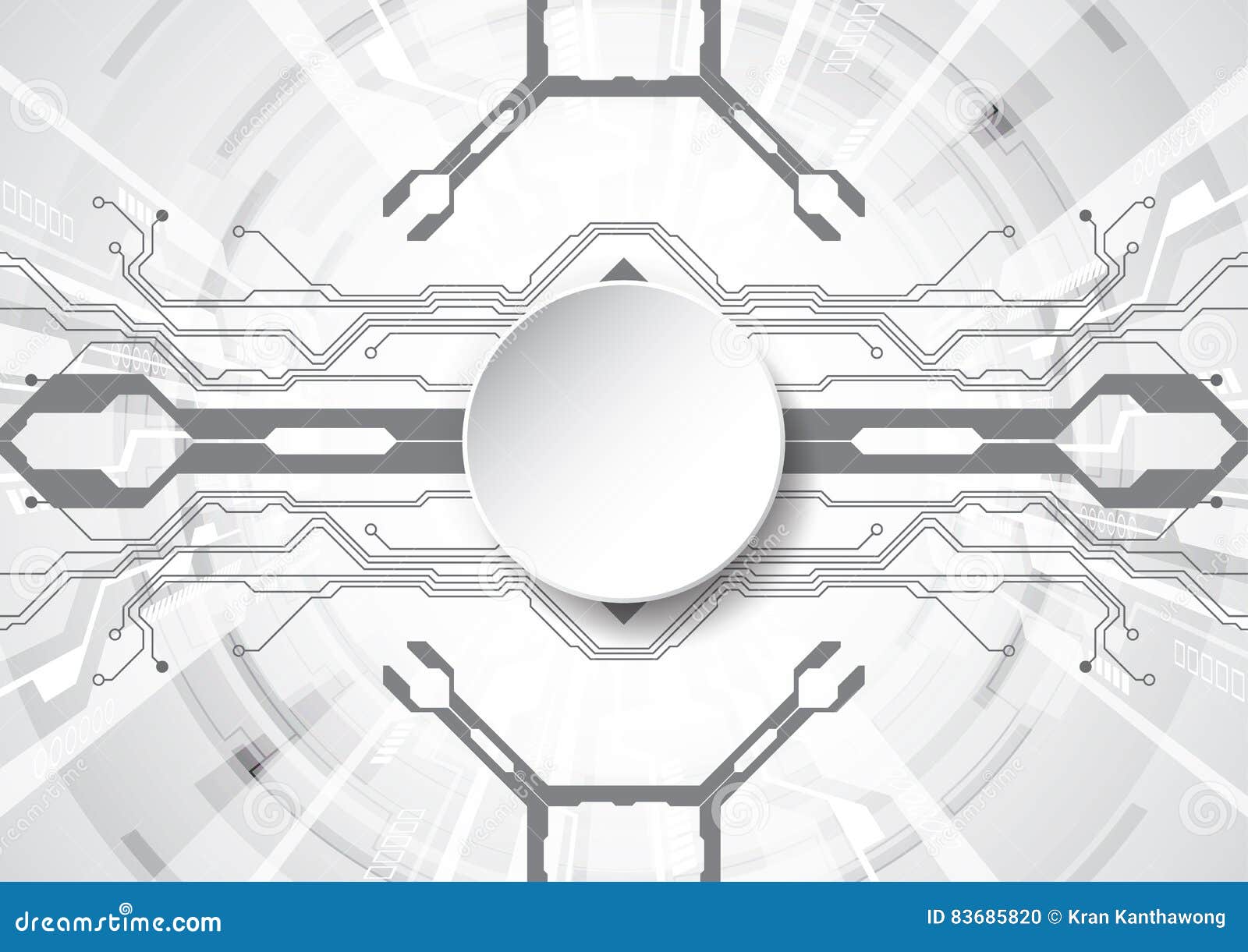Abstract Technological Background Concept with Various Technology Elements. Stock Vector ...