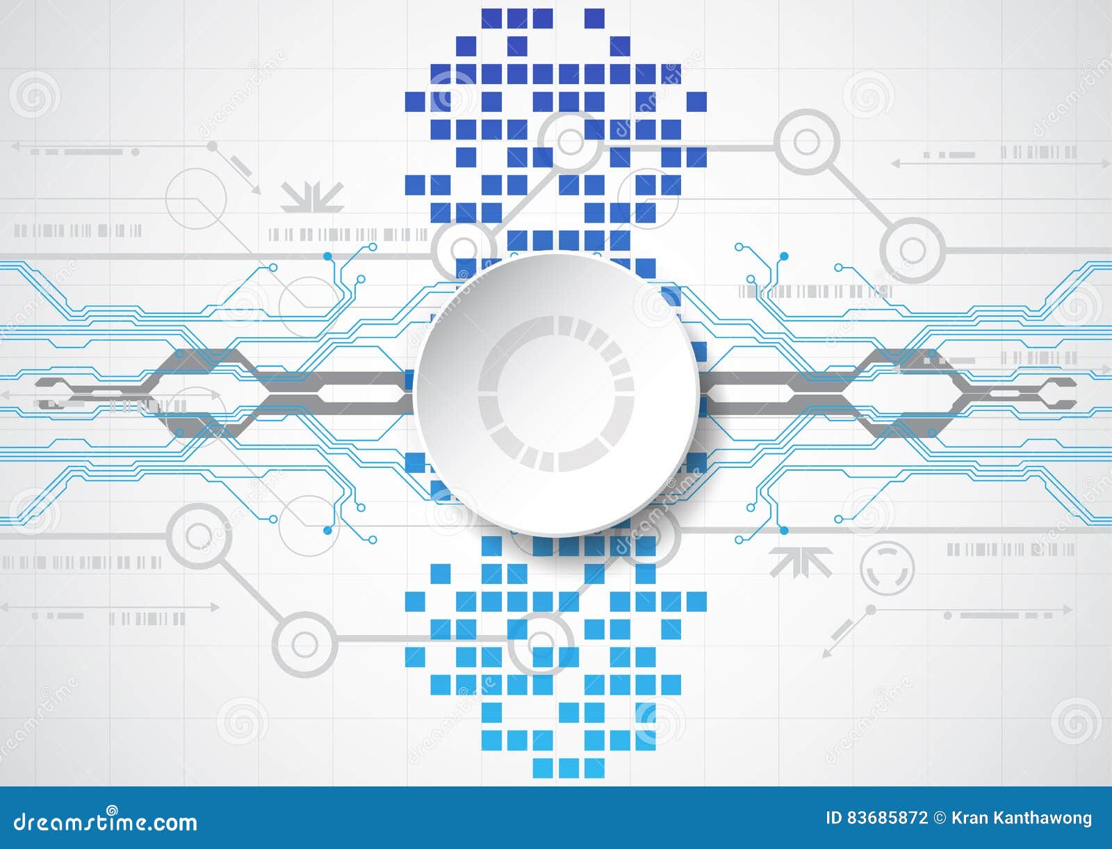 Abstract Technological Background Concept with Various Technology Elements. Stock Vector ...