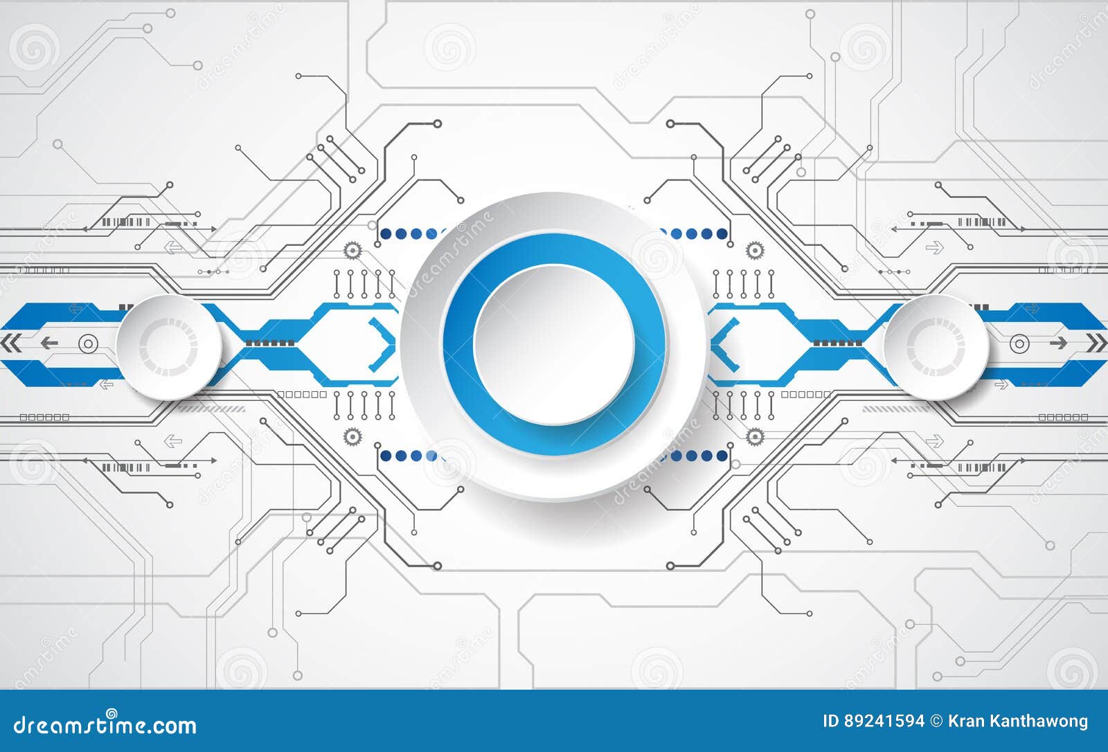 Abstract Technological Background With Bright Digital Buildings ...