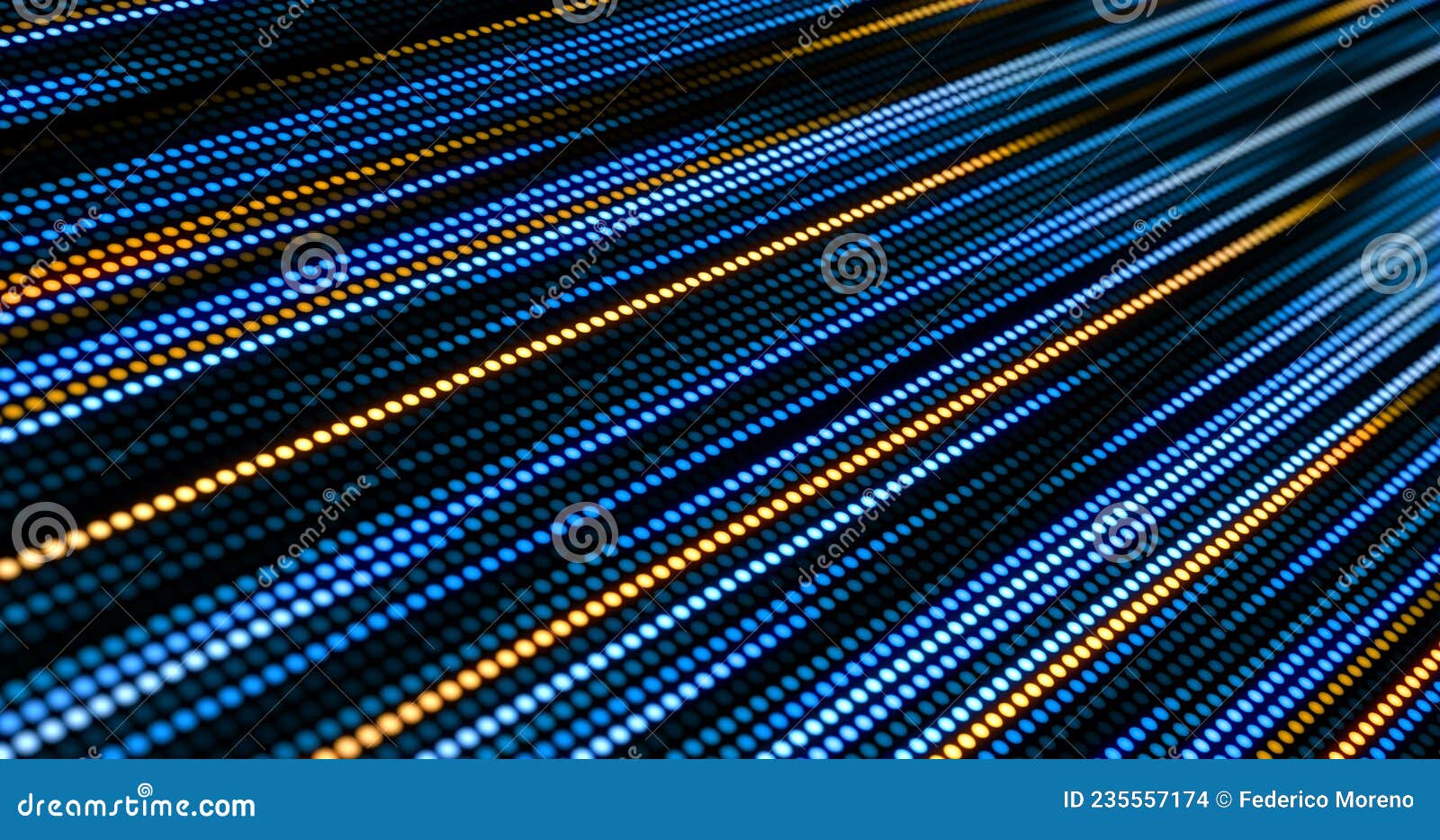 Abstract Technological Background. Colored Light Dots Forming Stripes ...