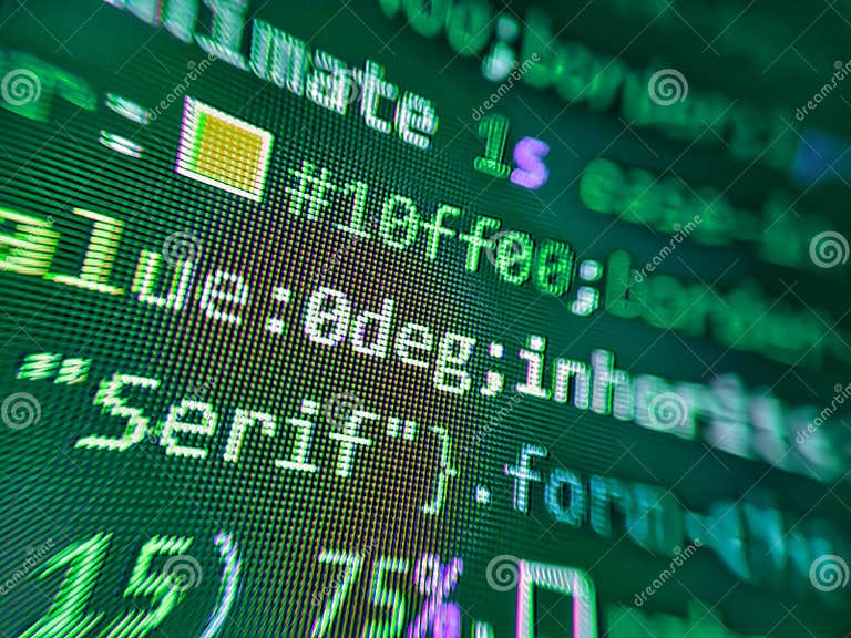 Abstract Technological Background with Digits and Lines. Code Language on a Computer Screen with ...