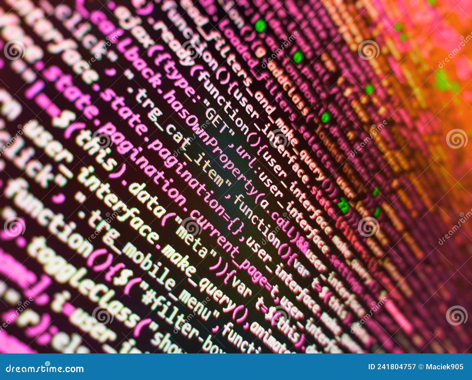 Abstract Technological Background with Digits and Lines. Failure in the Program, Blue Screen ...