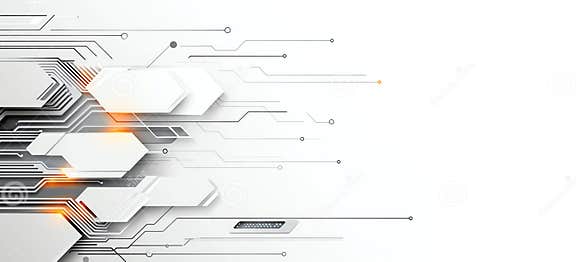 Abstract Technological Background Featuring Geometric Shapes and Lines ...
