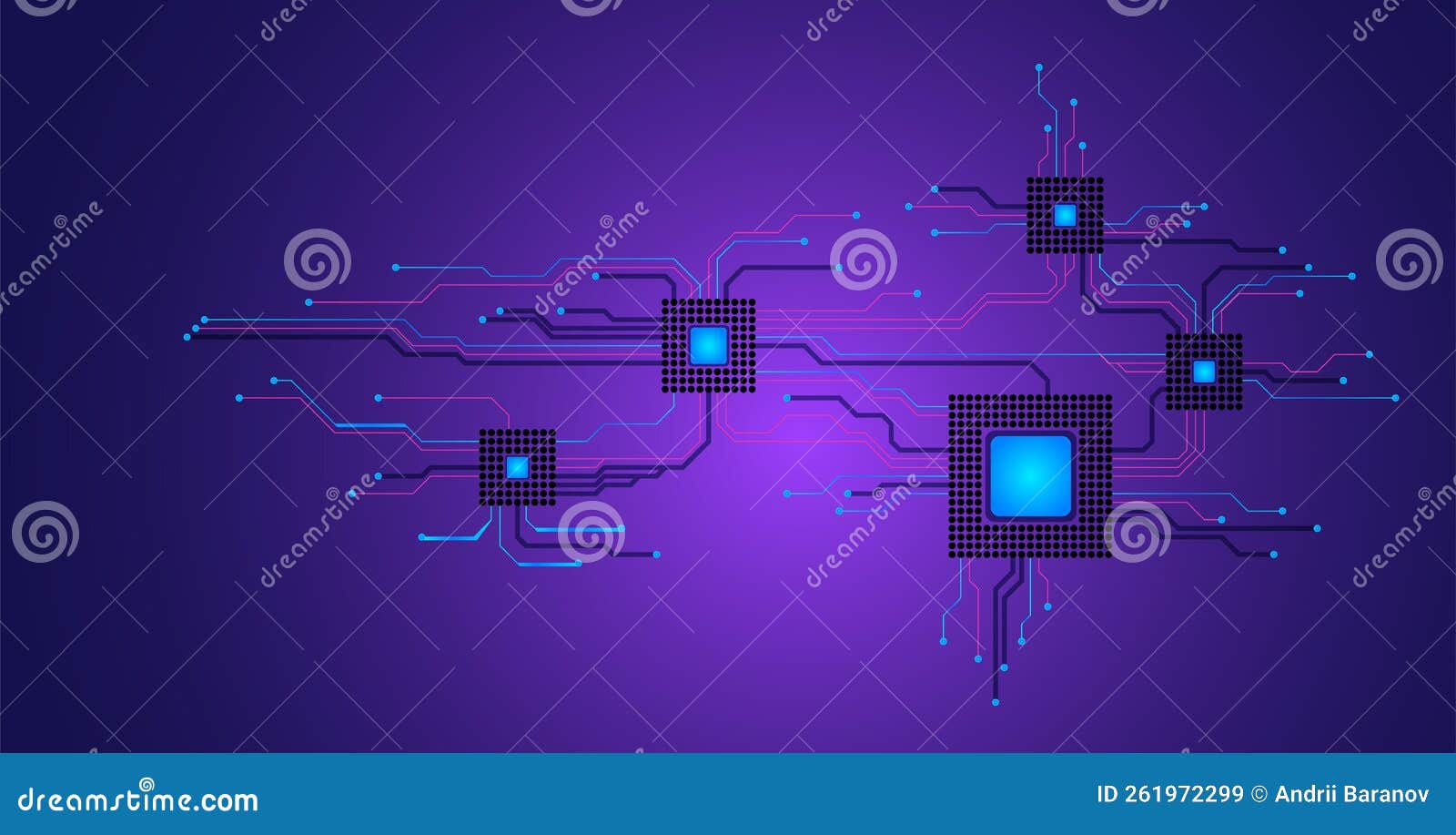 Abstract Technological Background. Futuristic Illustration of High ...