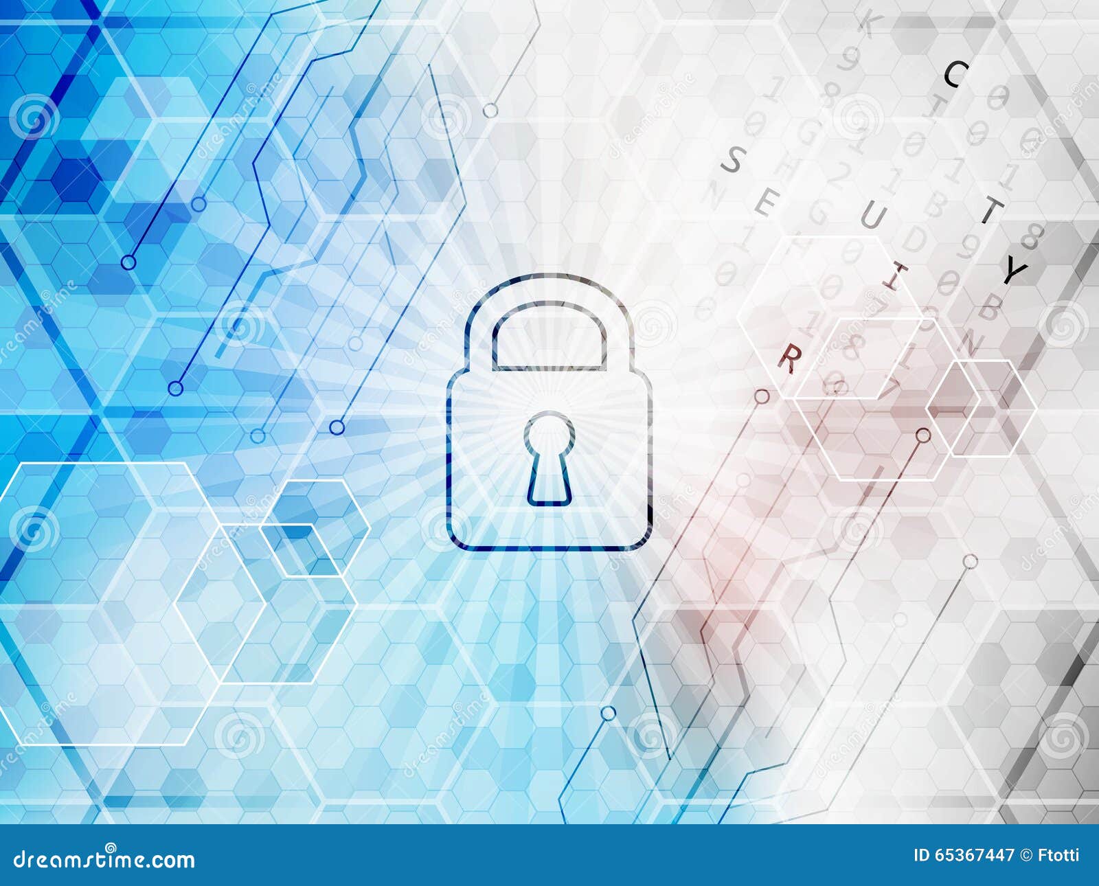 Abstract Technological Background with Global Security Concept. Lock ...