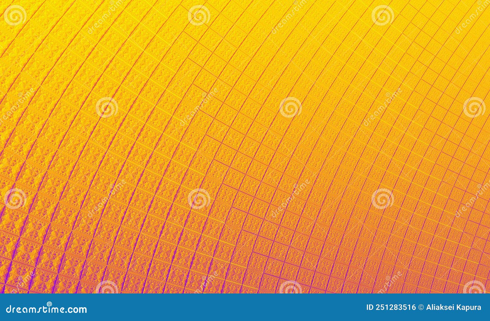 Abstract Technological Background. Network with Yellow and Orange Cells ...