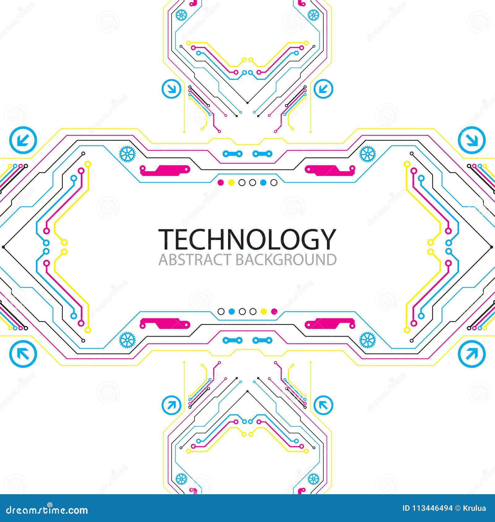 Abstract Technological Background with Various Elements. Stock Vector ... Abstract Technological Background with Various Elements. Stock Vector ...
