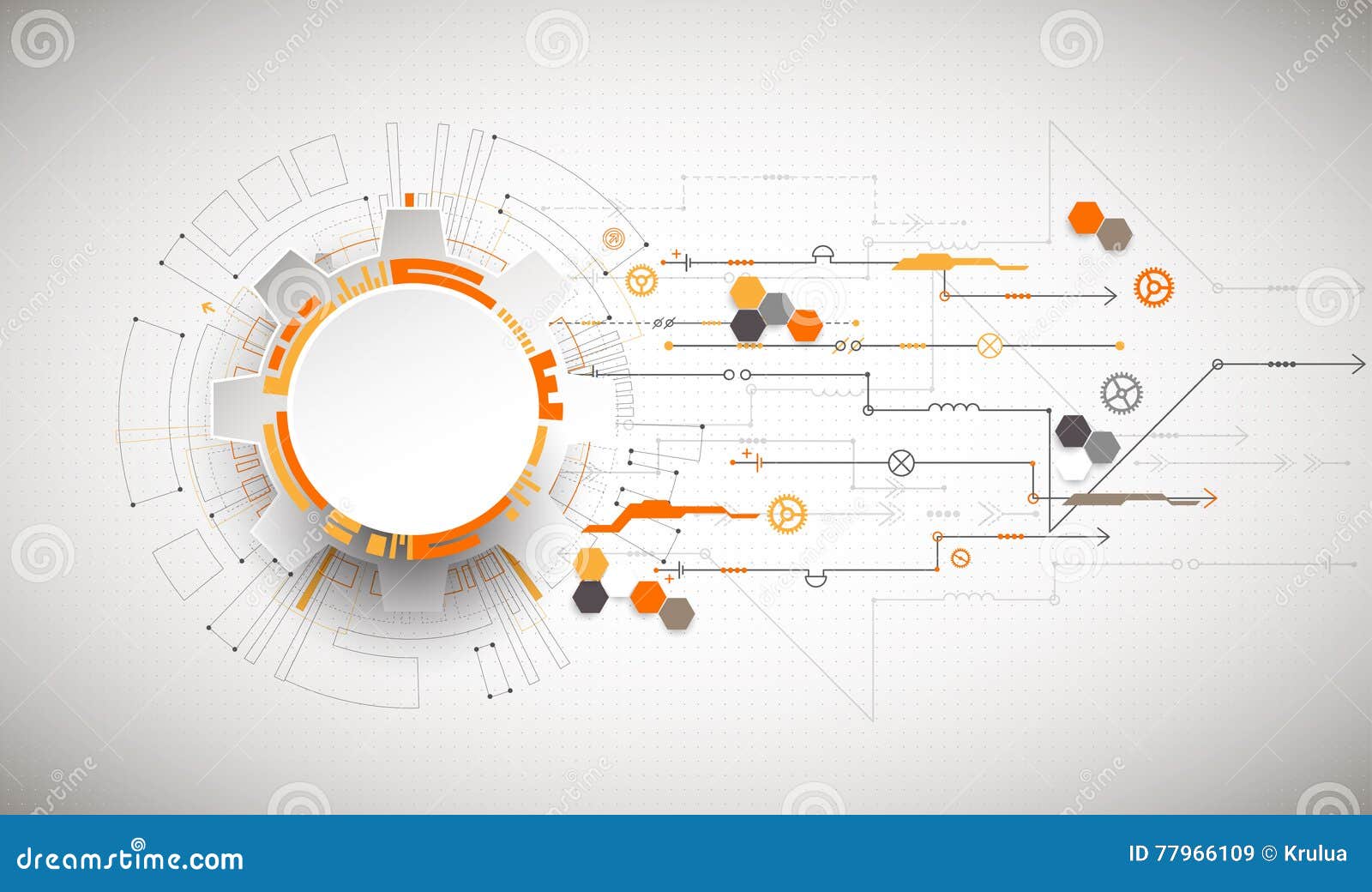 Abstract Technological Background with Various Technological Elements ...