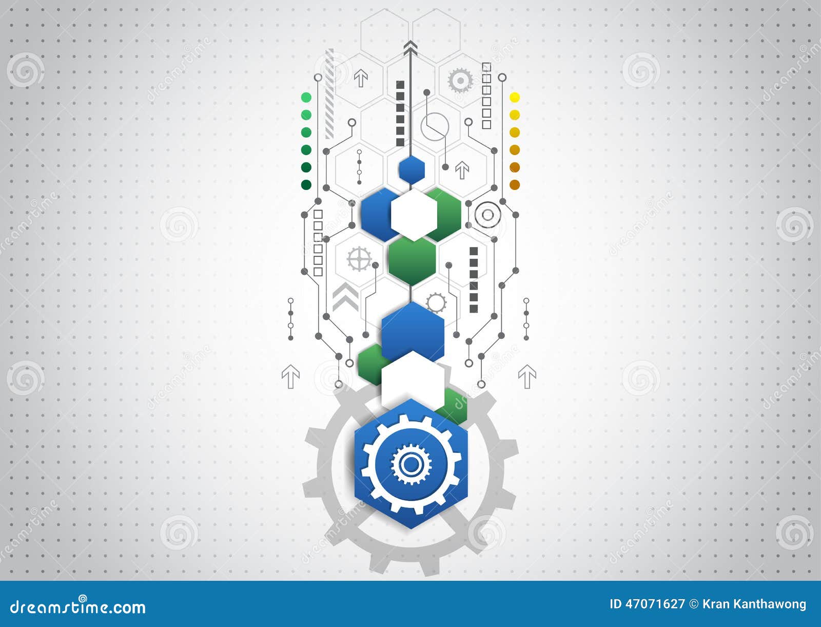 Abstract Technological Background with Various Technological Elements ...