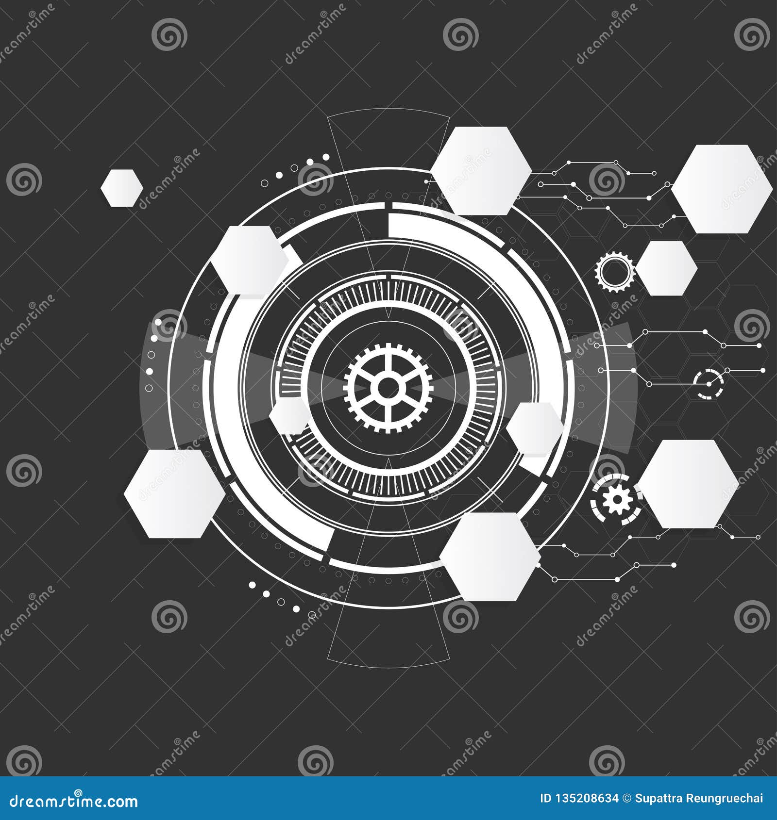 Abstract Technological Background. Vector Illustration Stock ...