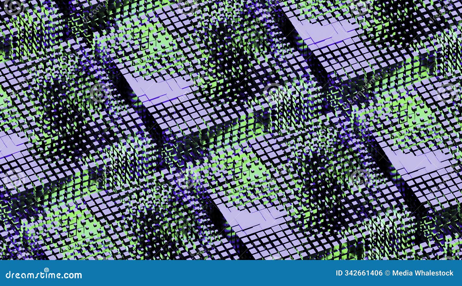 Abstract Technological Background with the Visualization of Artificial ...