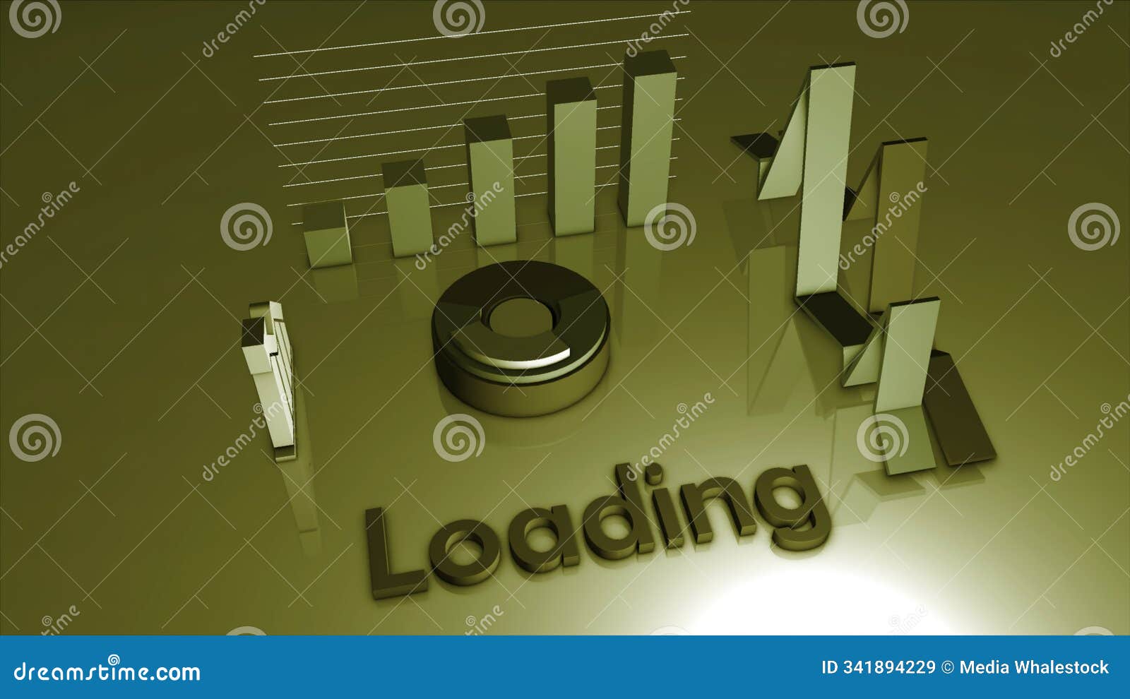 Abstract Technological Background with a Word Loading. Motion. Colorful ...